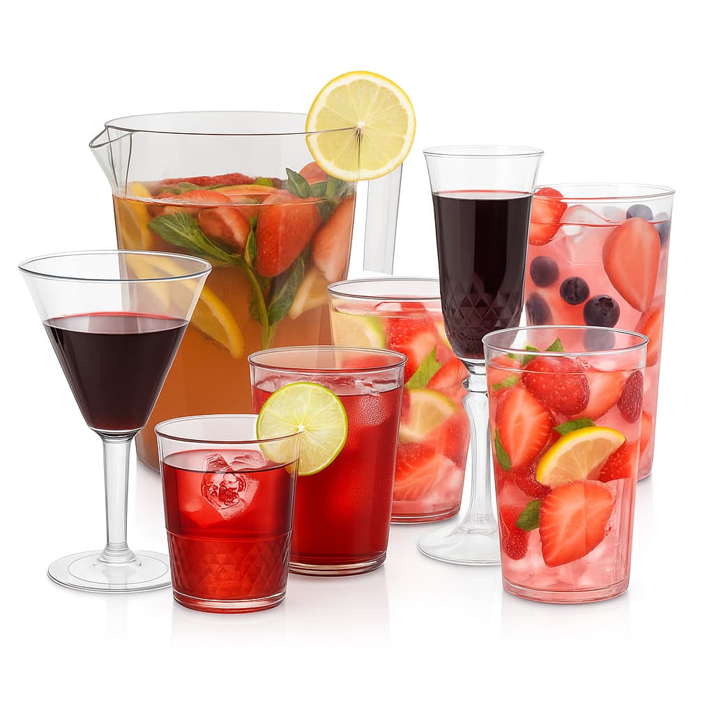 Plastic Cups & Cocktail Glasses for Celebrations & Events