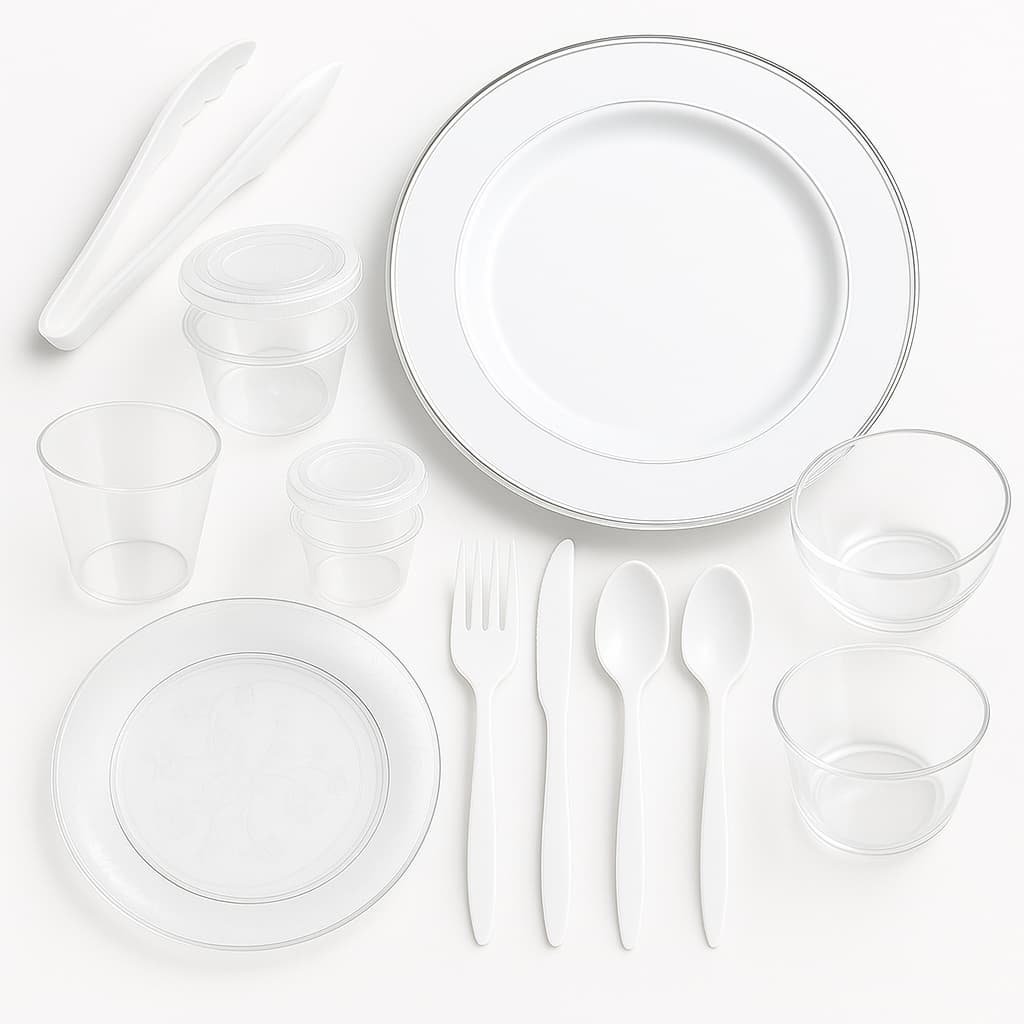 Fancy Plastic Catering Plates & Dinnerware | Smarty Had A Party