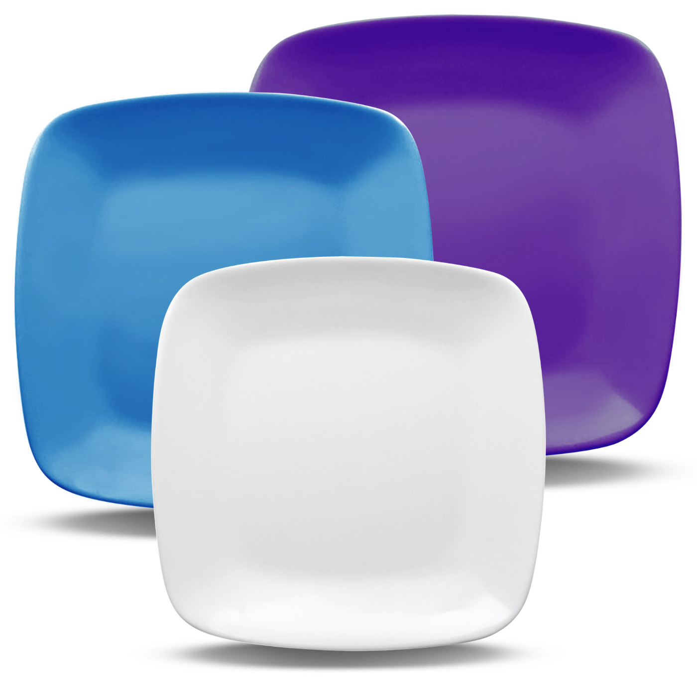 Flat Rounded Square | Flat Plastic Dinnerware | Smarty Had A Party