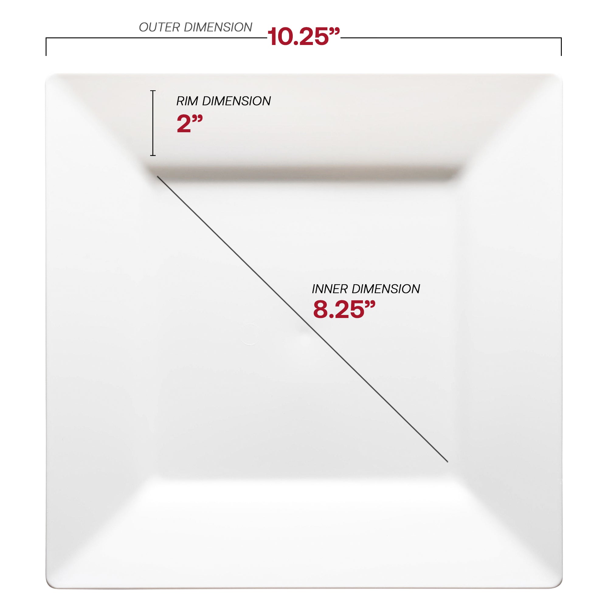 Plastic Plates - White Square Dinner Plates | Smarty Had A Party