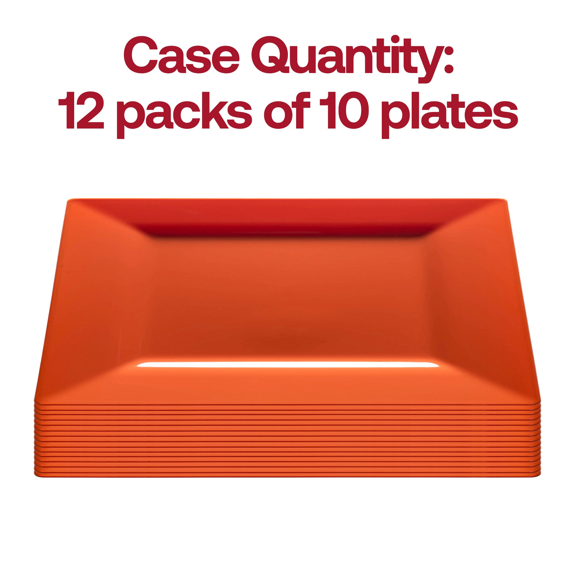 Plastic Plates - Burnt Orange Dinner Plates | Smarty Had A Party