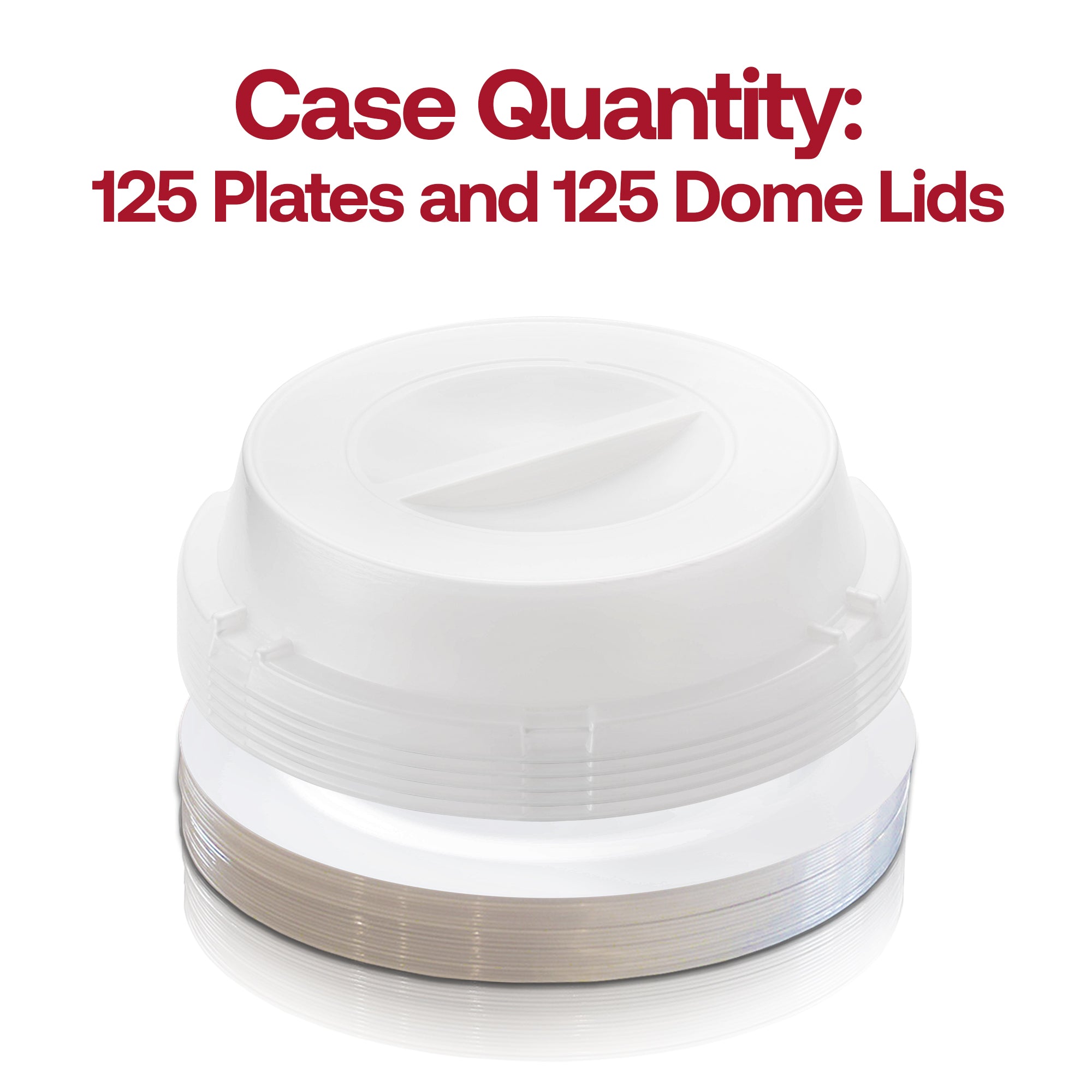 Plastic Plates - White Buffet Plates with Dome Lids | Smarty Had A Party