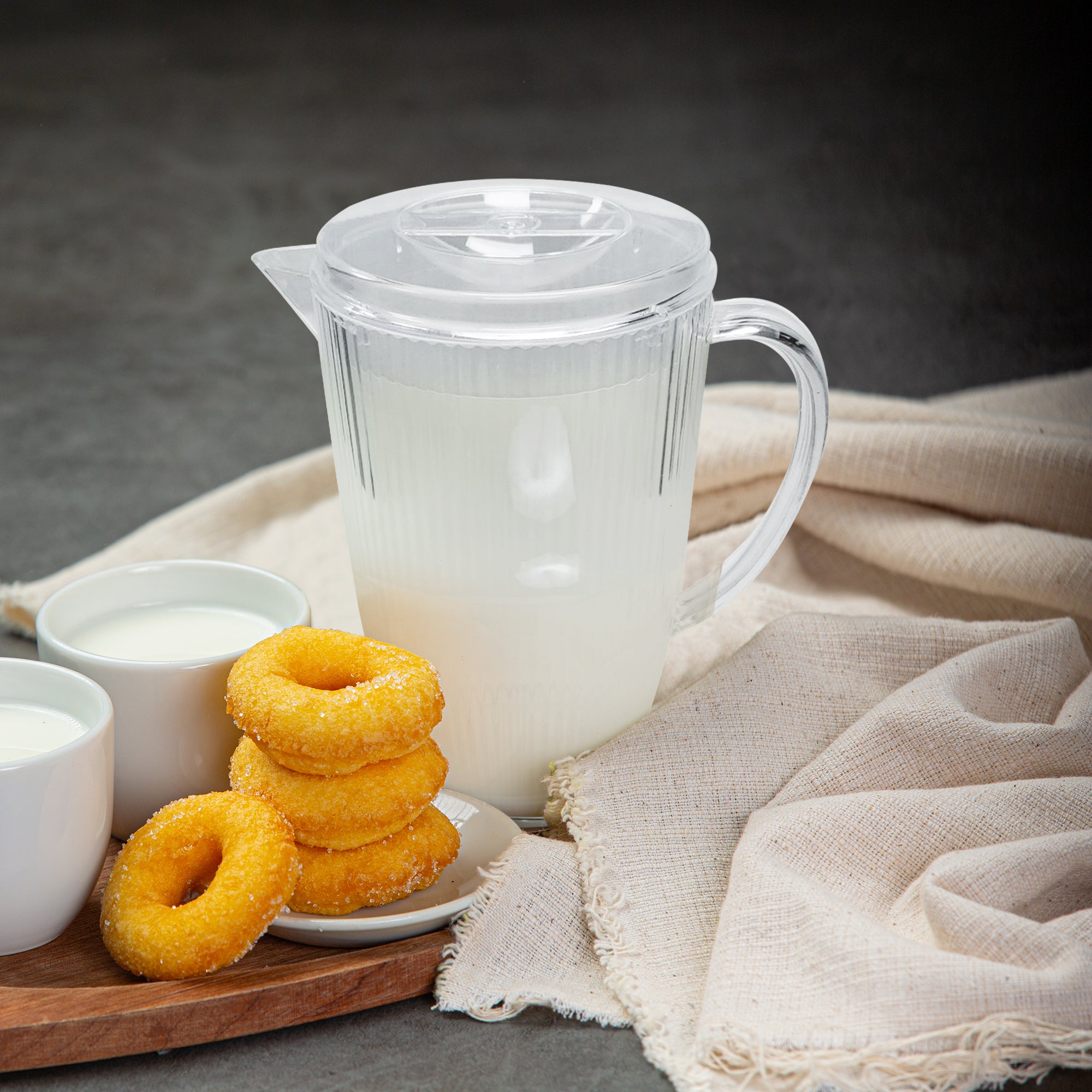 Plastic Pitchers - Clear Ribbed Pitchers | Smarty Had A Party