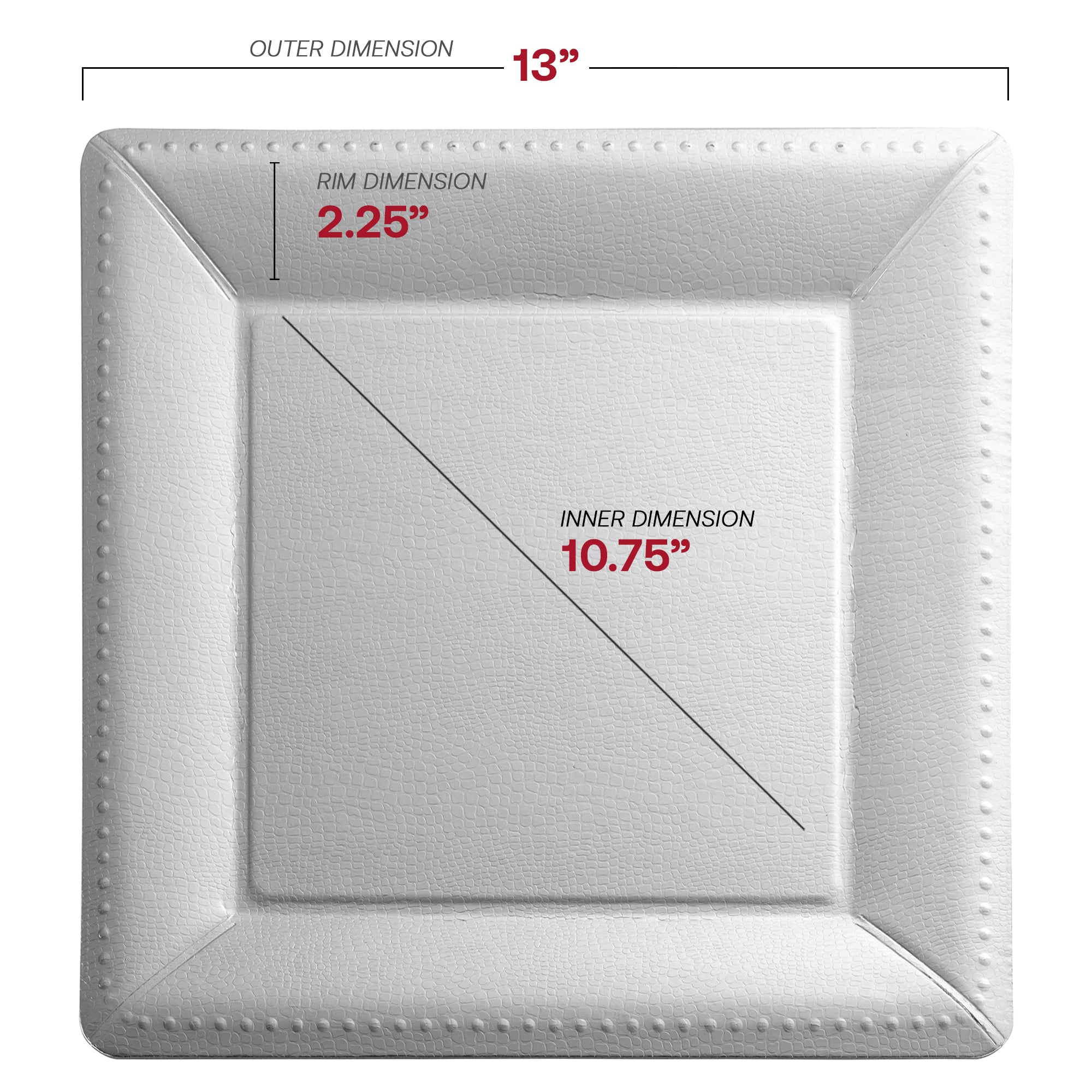 Plastic Plates - Silver Square Charger Plates | Smarty Had A Party