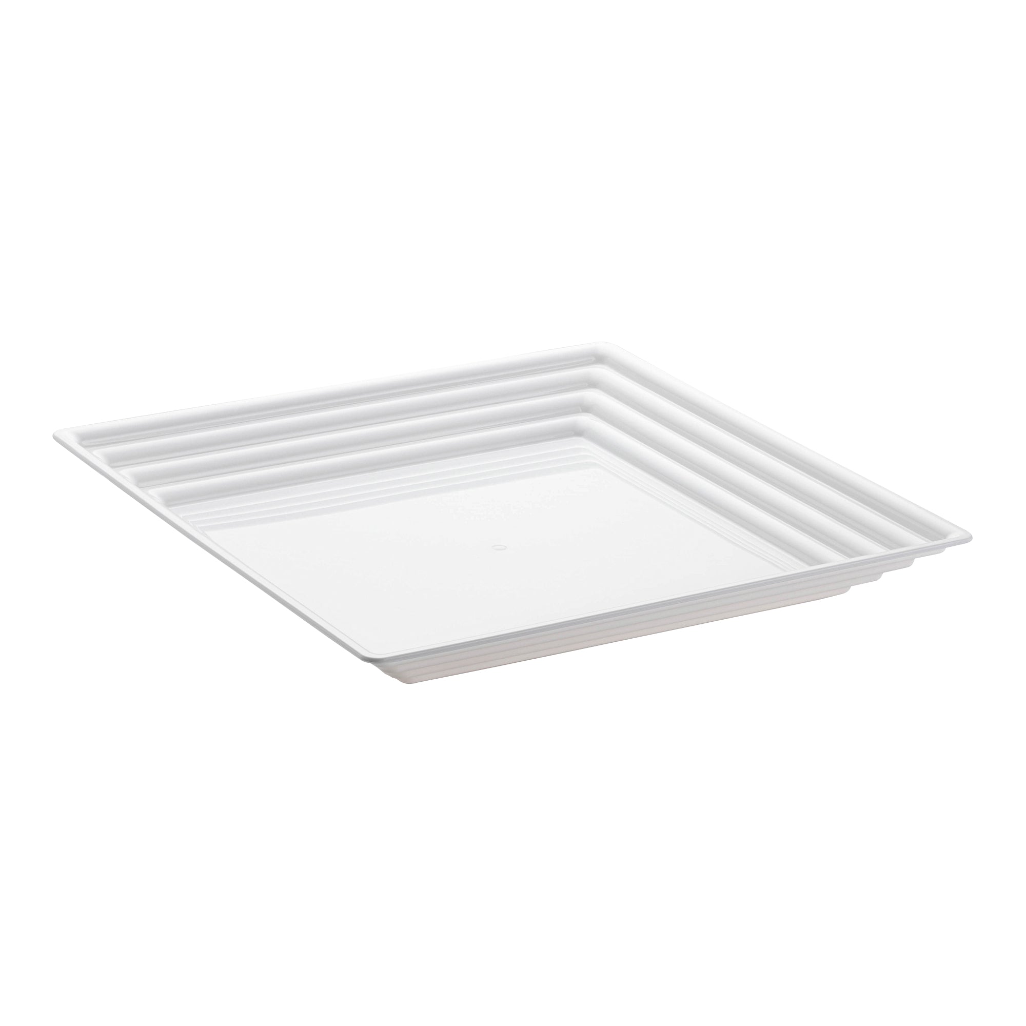 Plastic Trays - Groove White Serving Trays | Smarty Had A Party