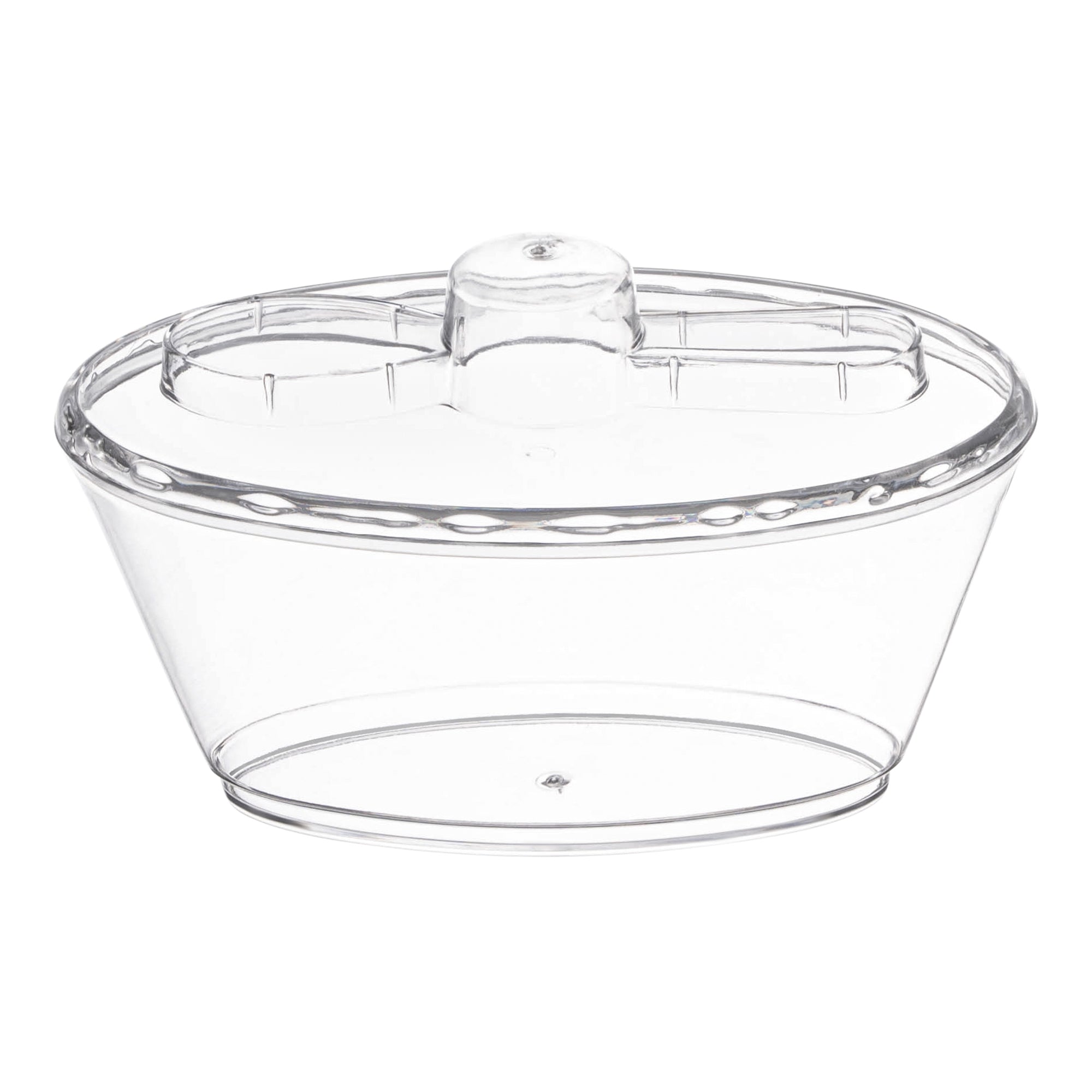 Plastic Cup- Clear Oval Mini Cup Lid Spoon | Smarty Had A Party