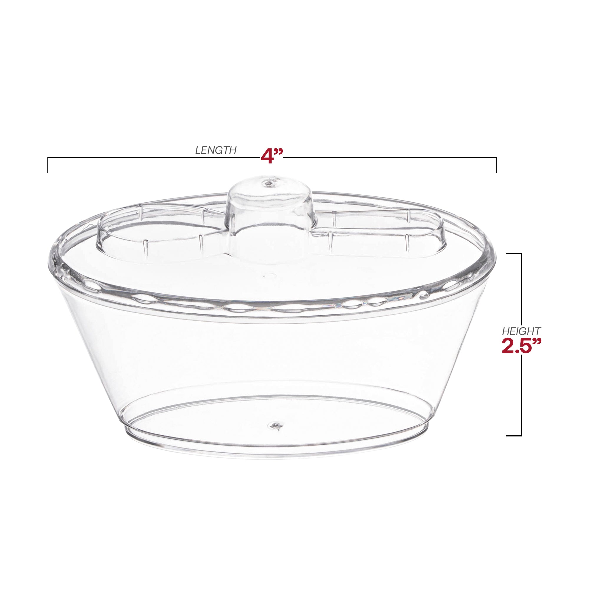 Plastic Cup- Clear Oval Mini Cup Lid Spoon | Smarty Had A Party