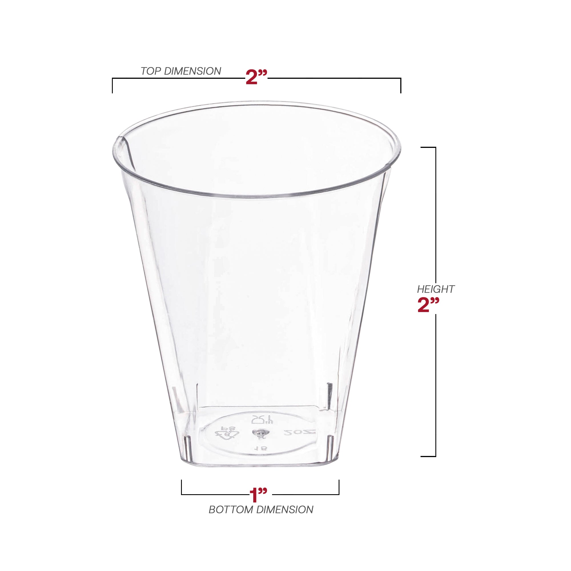 Plastic Cup - Clear Square Bottom Shot Cups | Smarty Had A Party