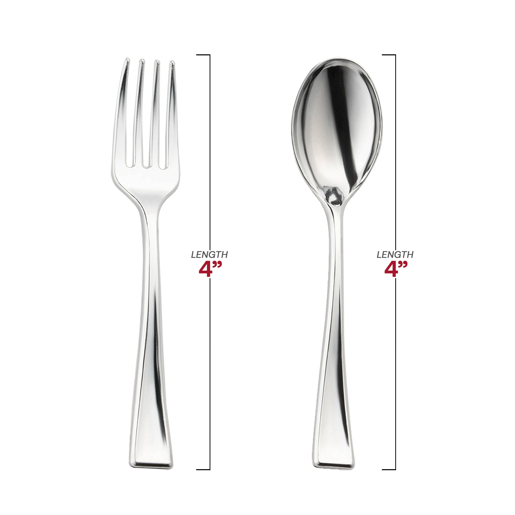 Plastic Mini Cutlery - Silver Dessert Flatware | Smarty Had A Party