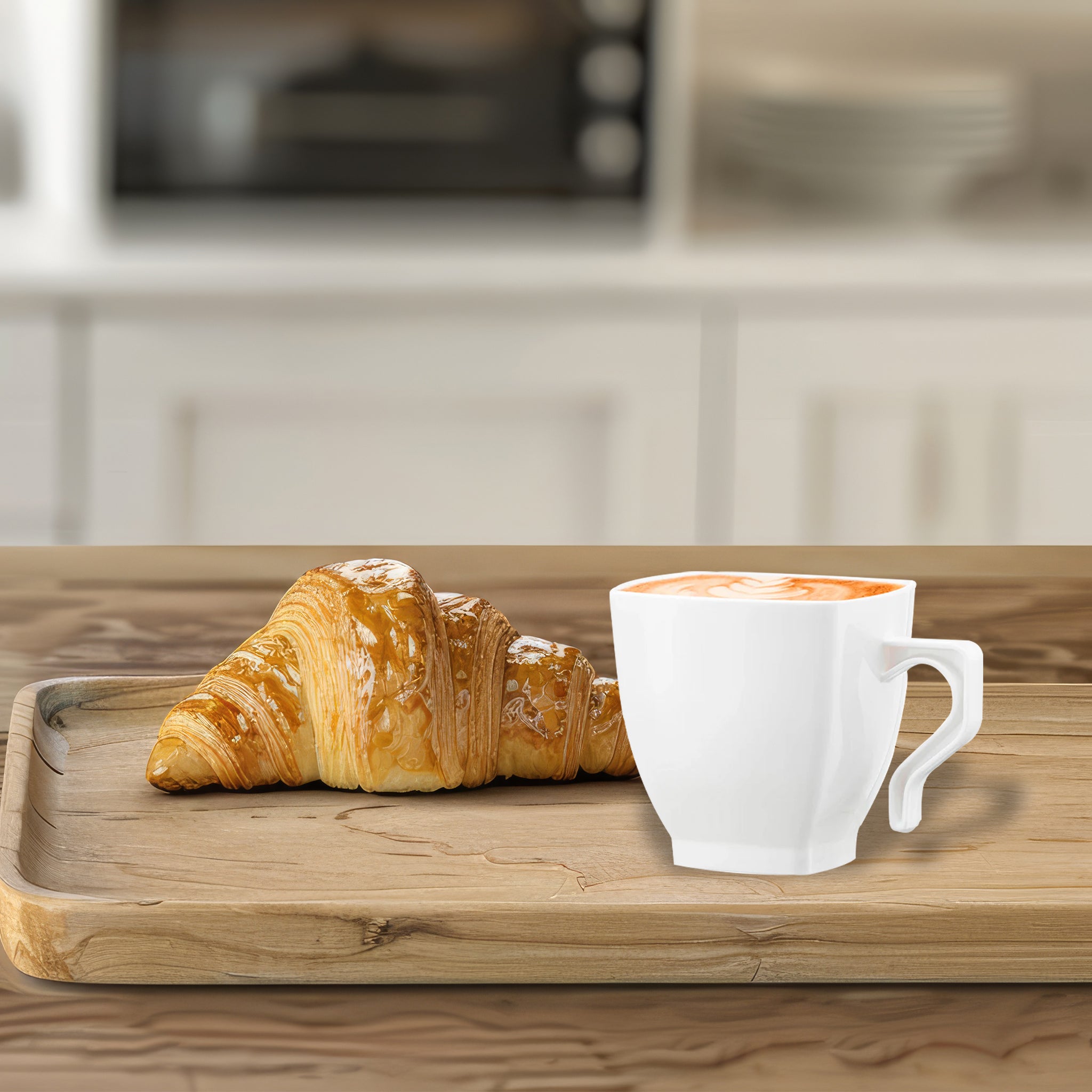 Plastic Cups - White Square Coffee Tea Cups | Smarty Had A Party