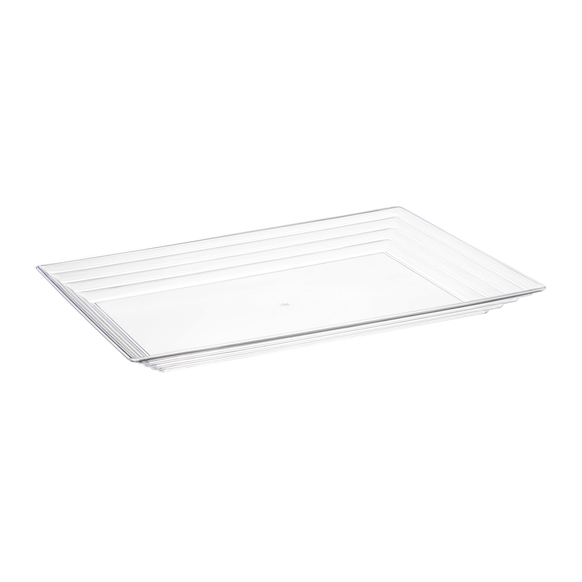 11" x 16" Clear Rectangular Plastic Serving Tray| Smarty Had A Party