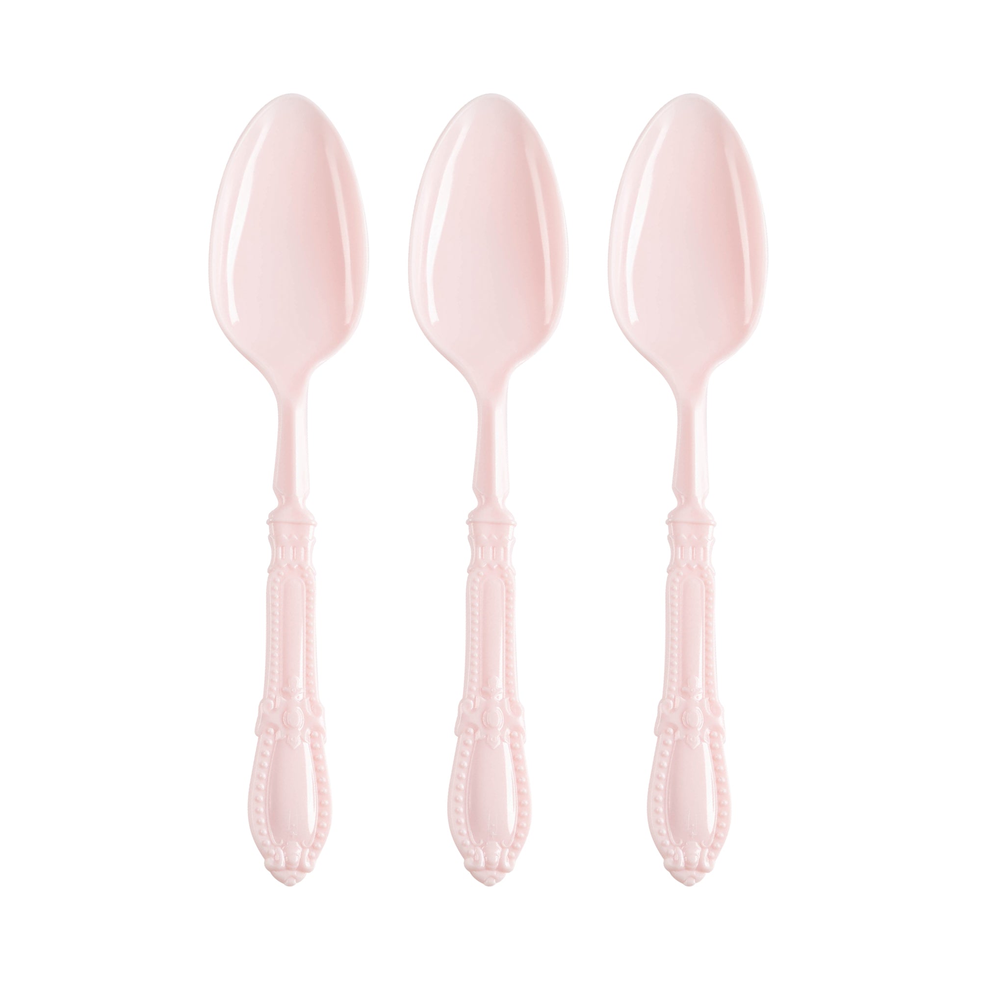 Plastic Spoons - Pink Baroque Dinner Spoons | Smarty Had A Party