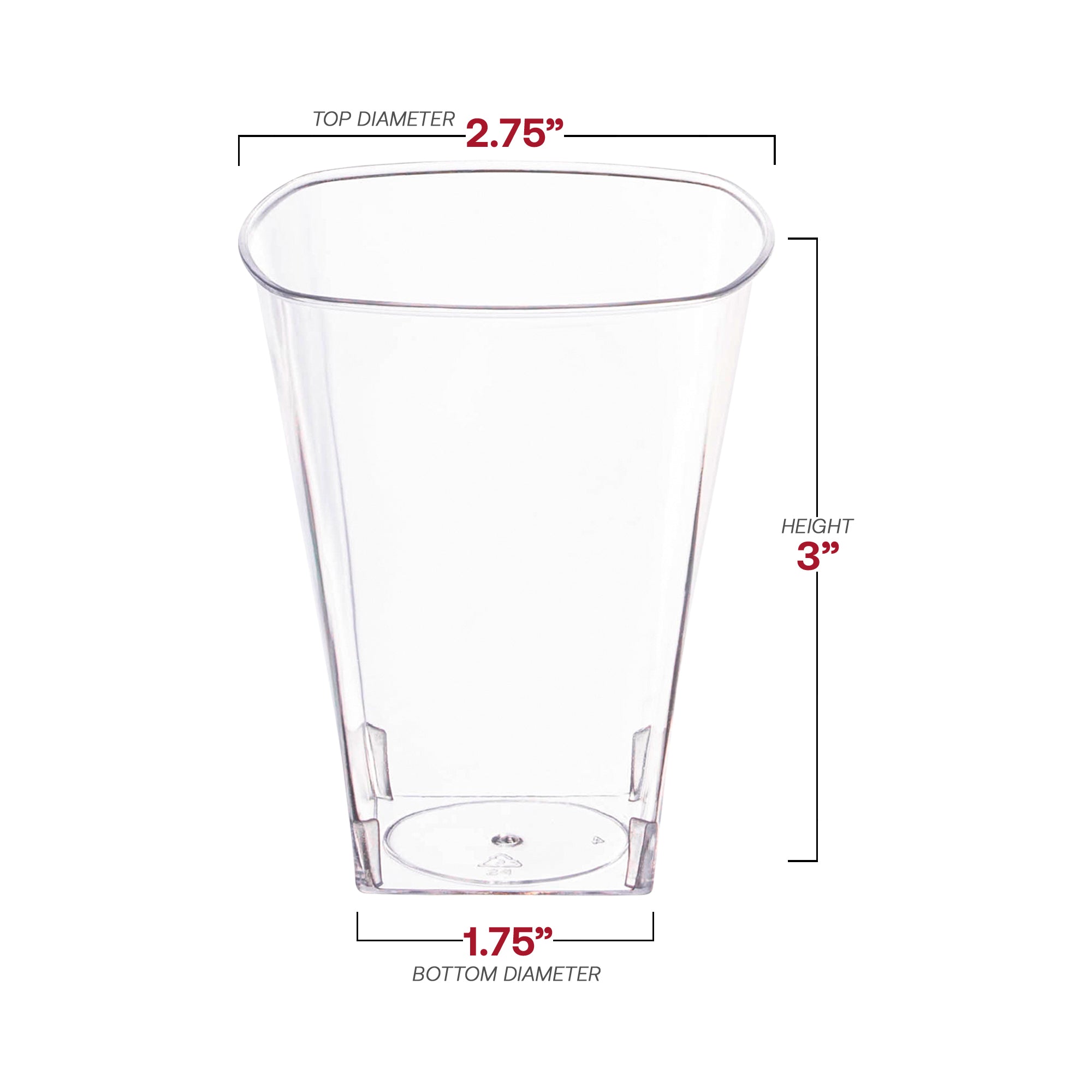 Plastic Cups - Clear Square Drinking Cups | Smarty Had A Party