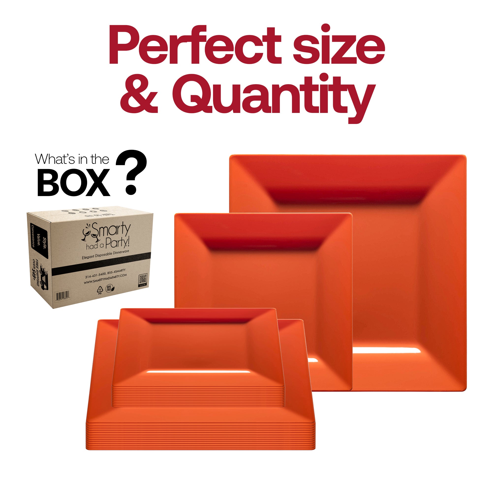 Plastic Plate - Burnt Orange Dinnerware Set | Smarty Had A Party