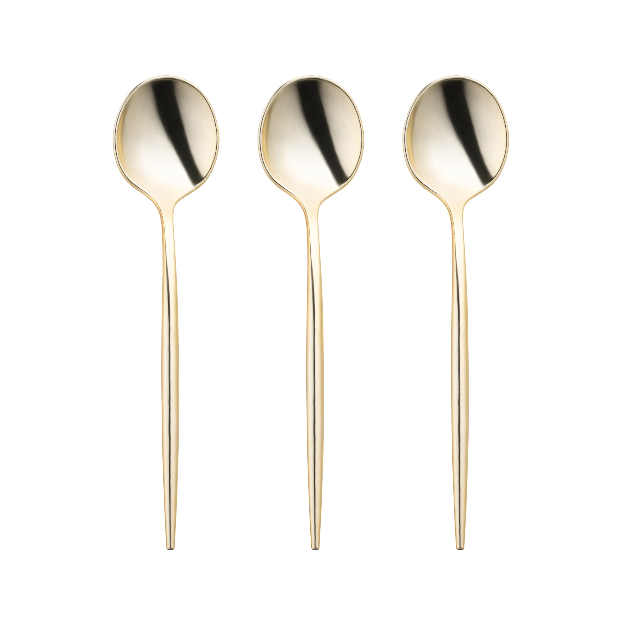 Plastic Spoons - Gold Moderno Dessert Spoons | Smarty Had A Party