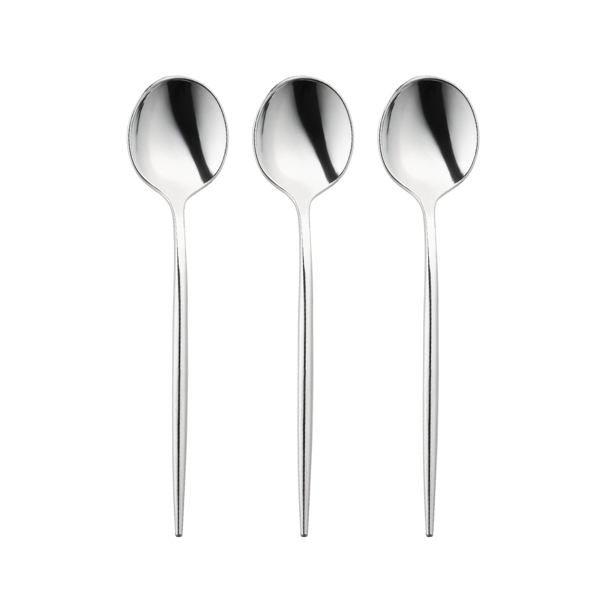 Plastic Spoons - Silver Moderno Dessert Spoons | Smarty Had A Party