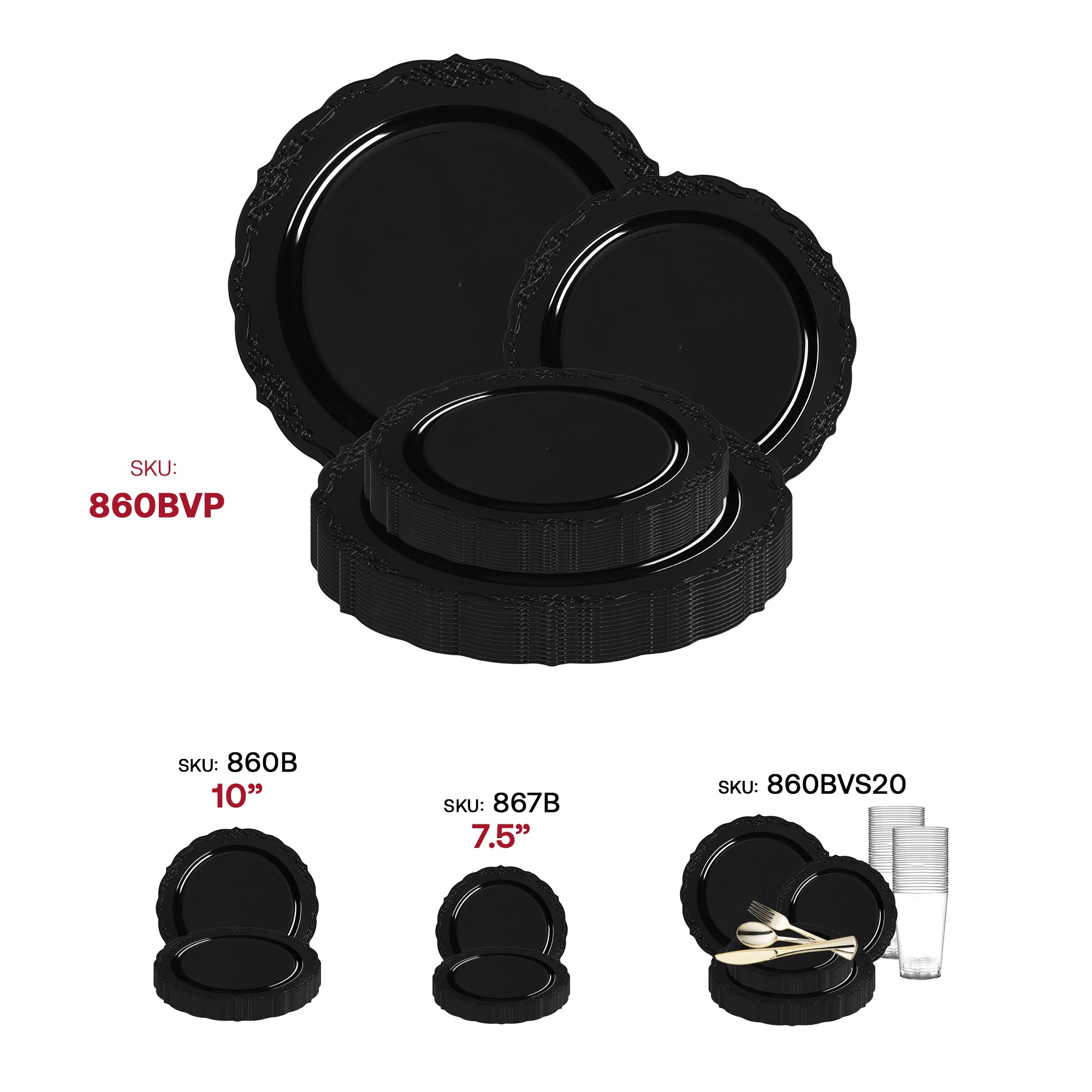 Plastic Plates - Vintage Dinnerware Value Set | Smarty Had A Party