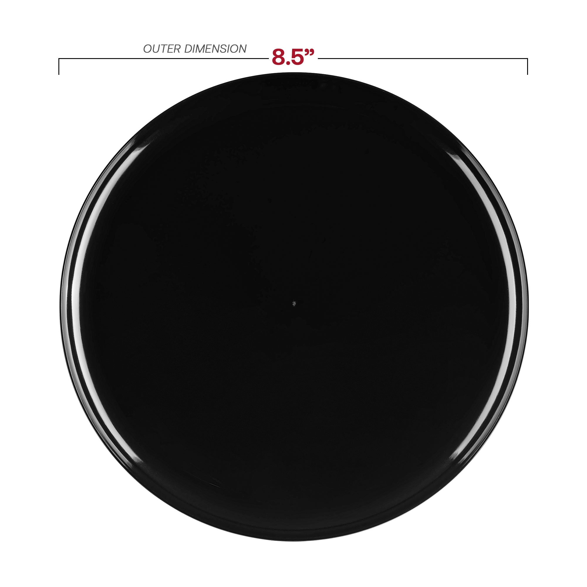 Plastic Plates - Black Flat Round Value Set | Smarty Had A Party
