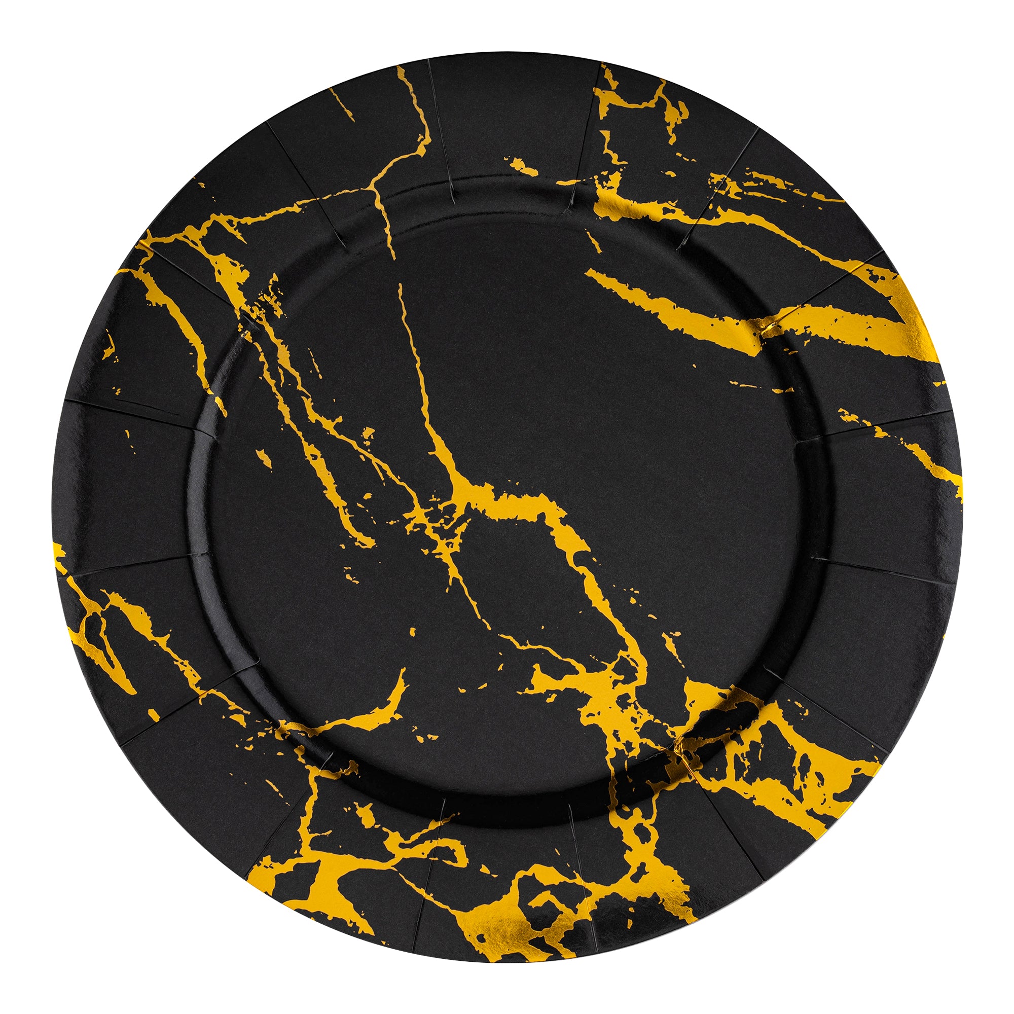 Paper Plates - Gold Marble Paper Charger Plates | Smarty Had A Party