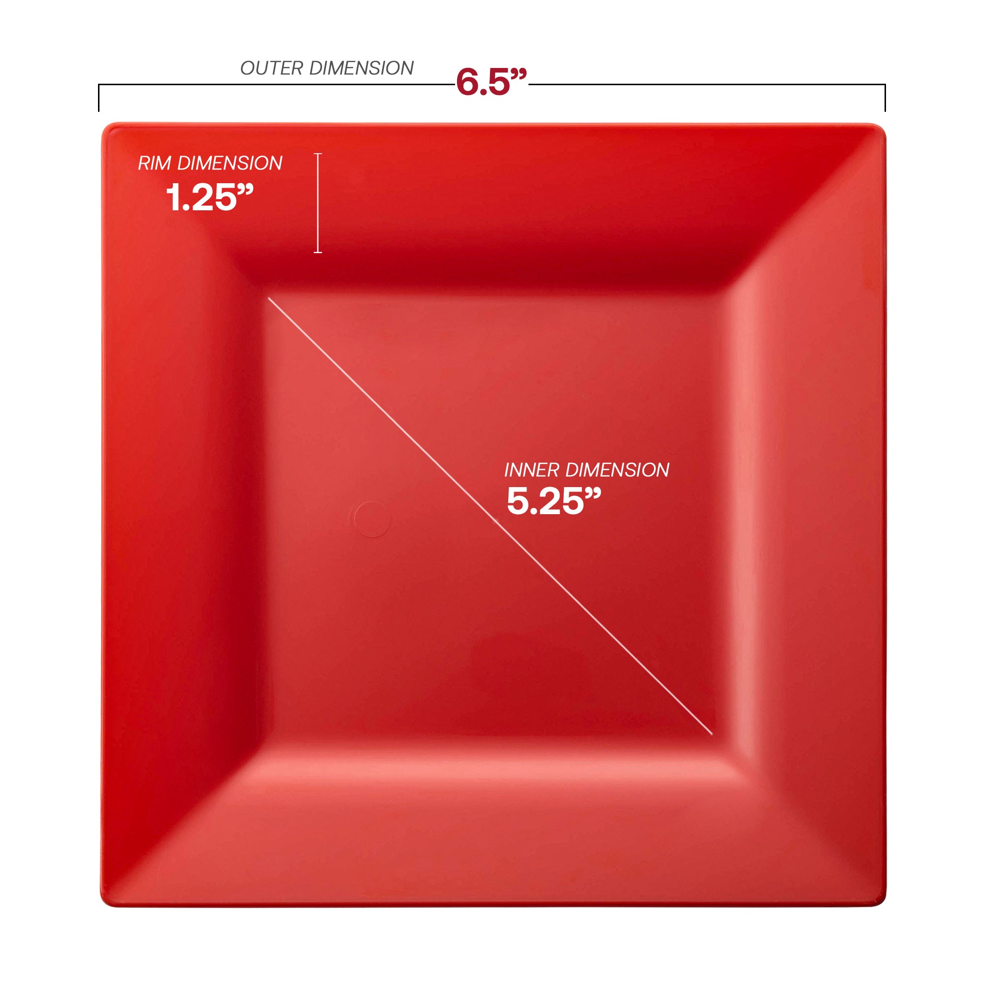 Plastic Plates - Red Square Dinnerware Set | Smarty Had A Party