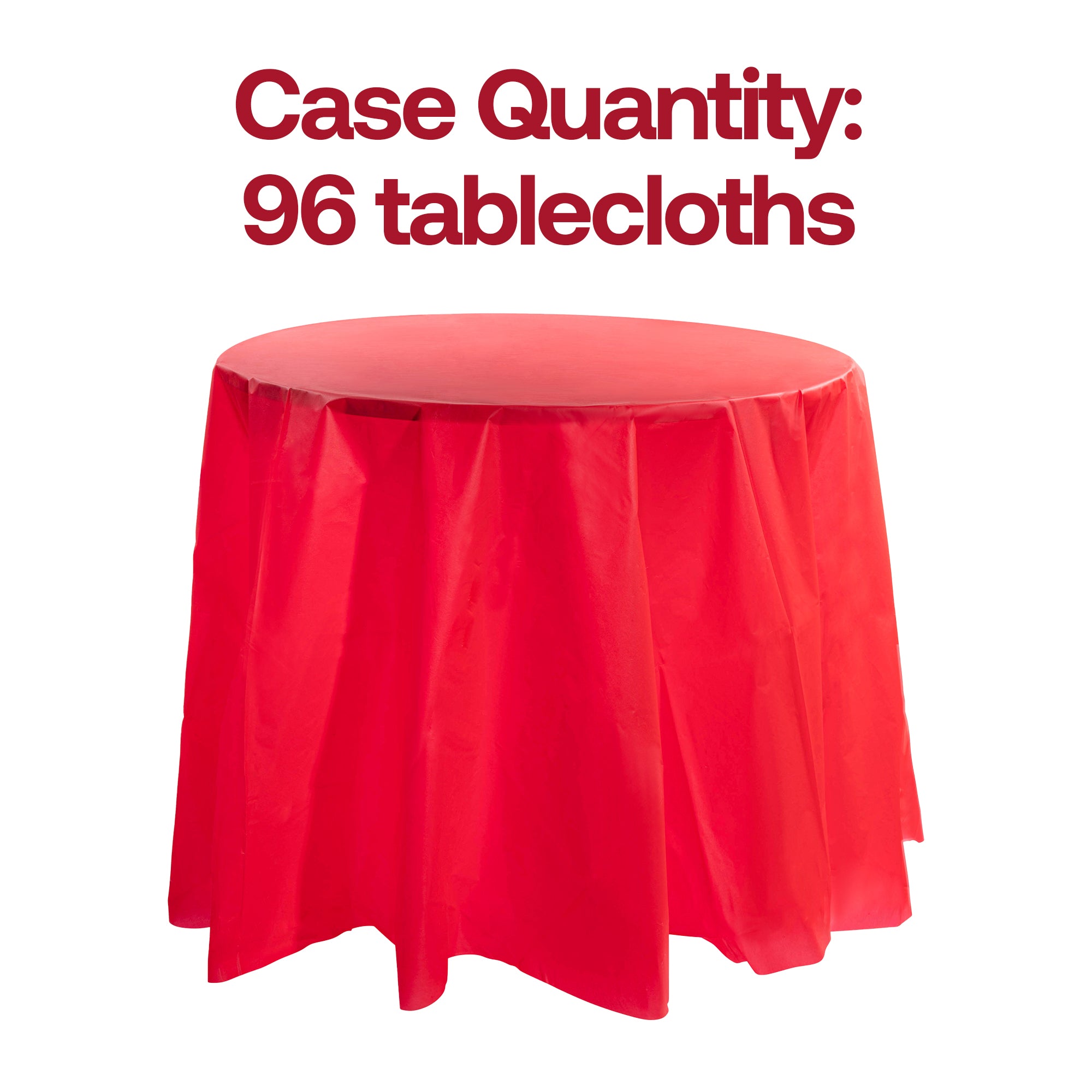 Plastic Tablecloths - Red Round Tablecovers | Smarty Had A Party