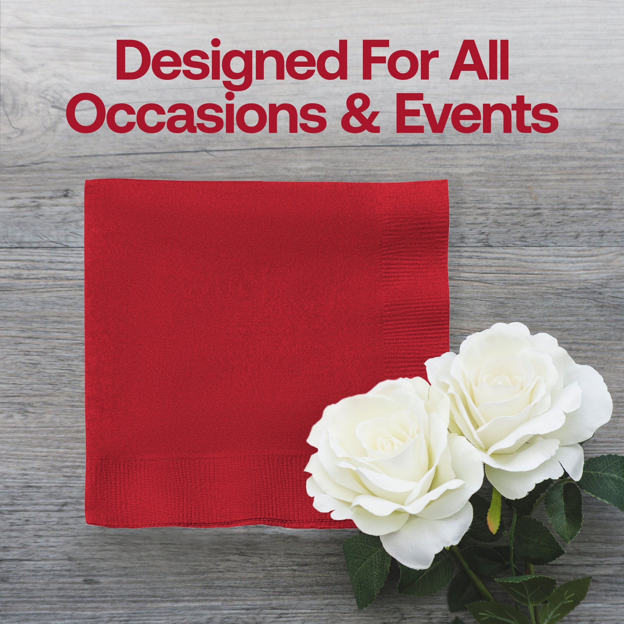 Paper Napkins - Classic Red Cocktail Napkins | Smarty Had A Party