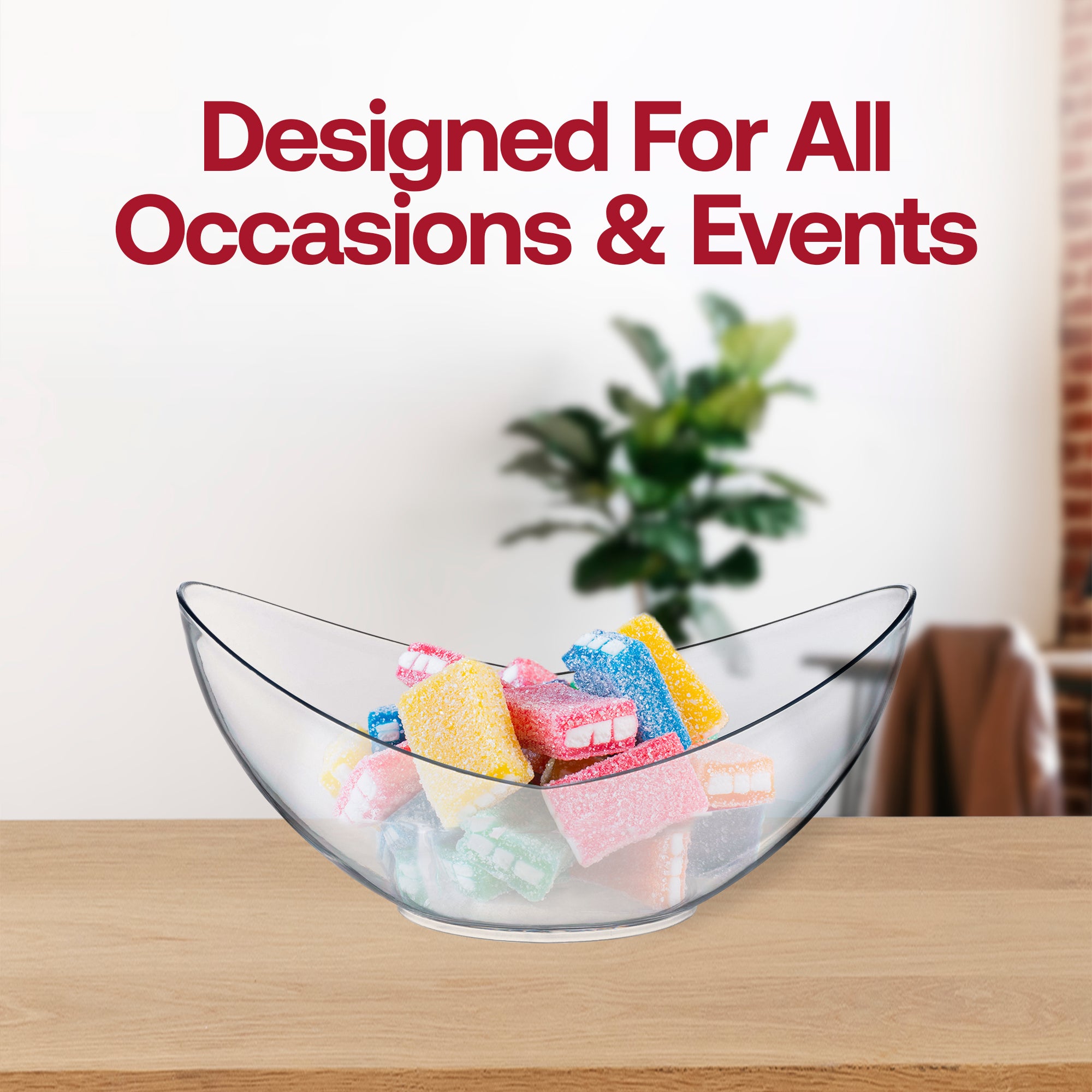 Plastic Tureens - Clear Big Concave Tureens | Smarty Had A Party