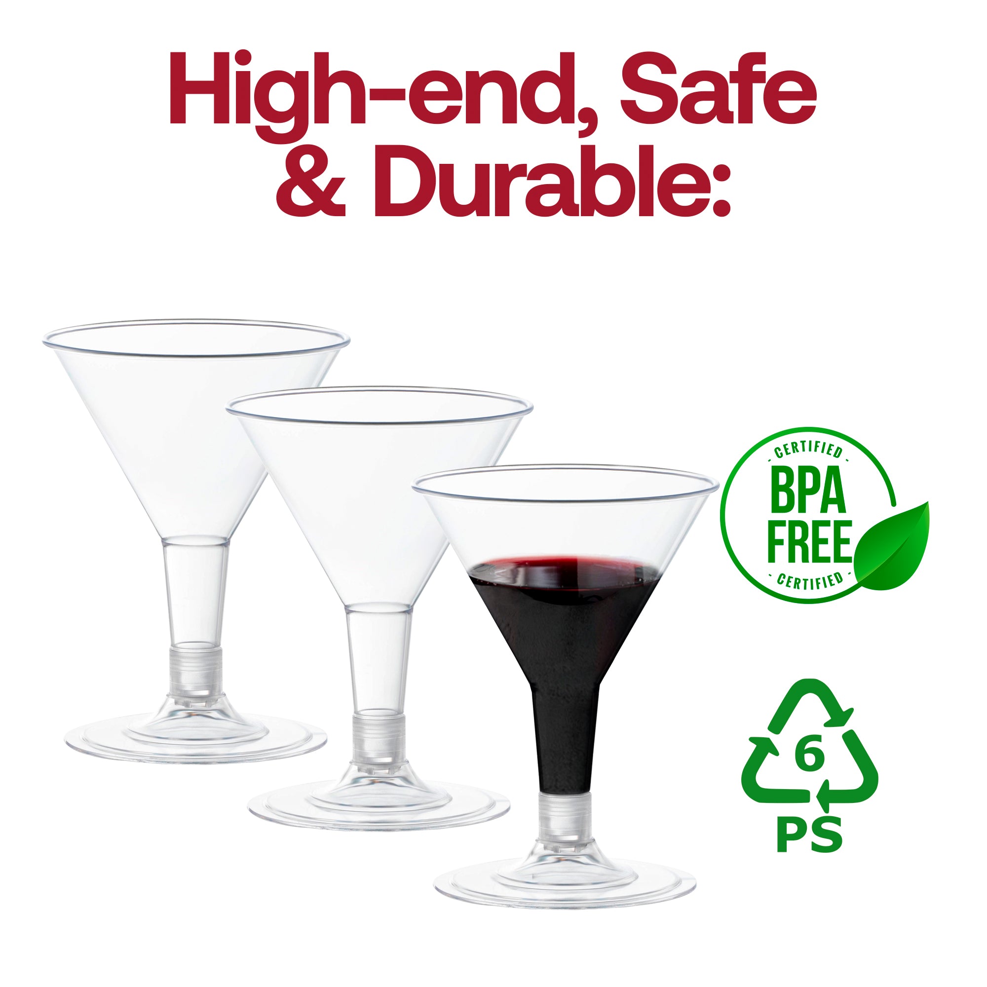 Plastic Glasses - Clear Mini Martini Shot Cup | Smarty Had A Party