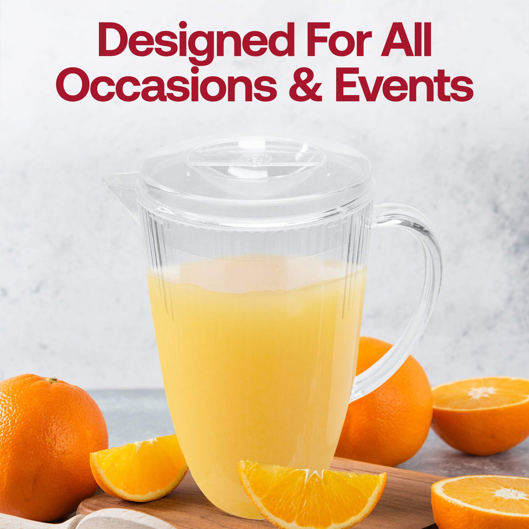 Plastic Pitchers - Clear Ribbed Pitchers | Smarty Had A Party