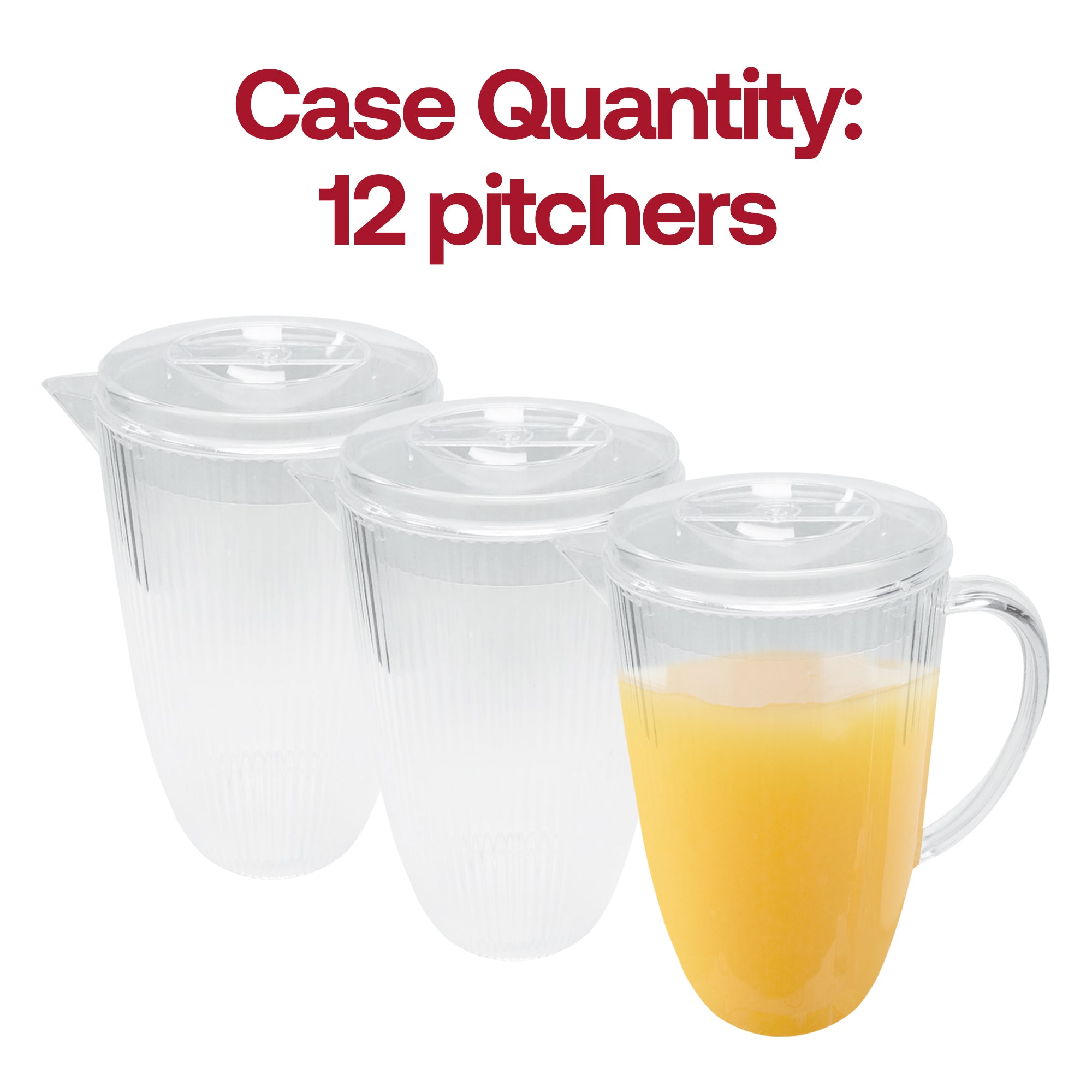 Plastic Pitchers - Clear Ribbed Pitchers | Smarty Had A Party
