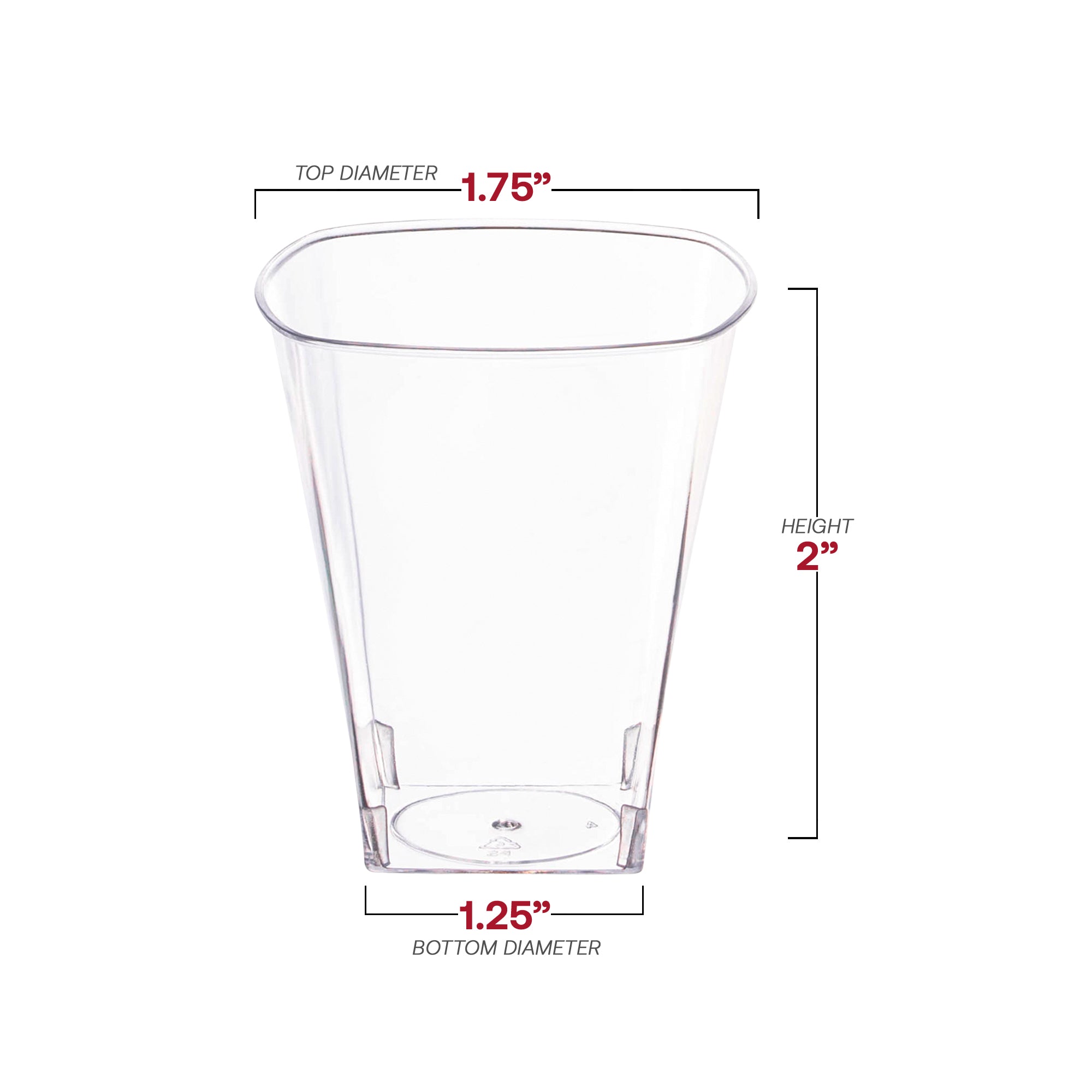 Plastic Glasses - Clear Square Shot Glasses | Smarty Had A Party