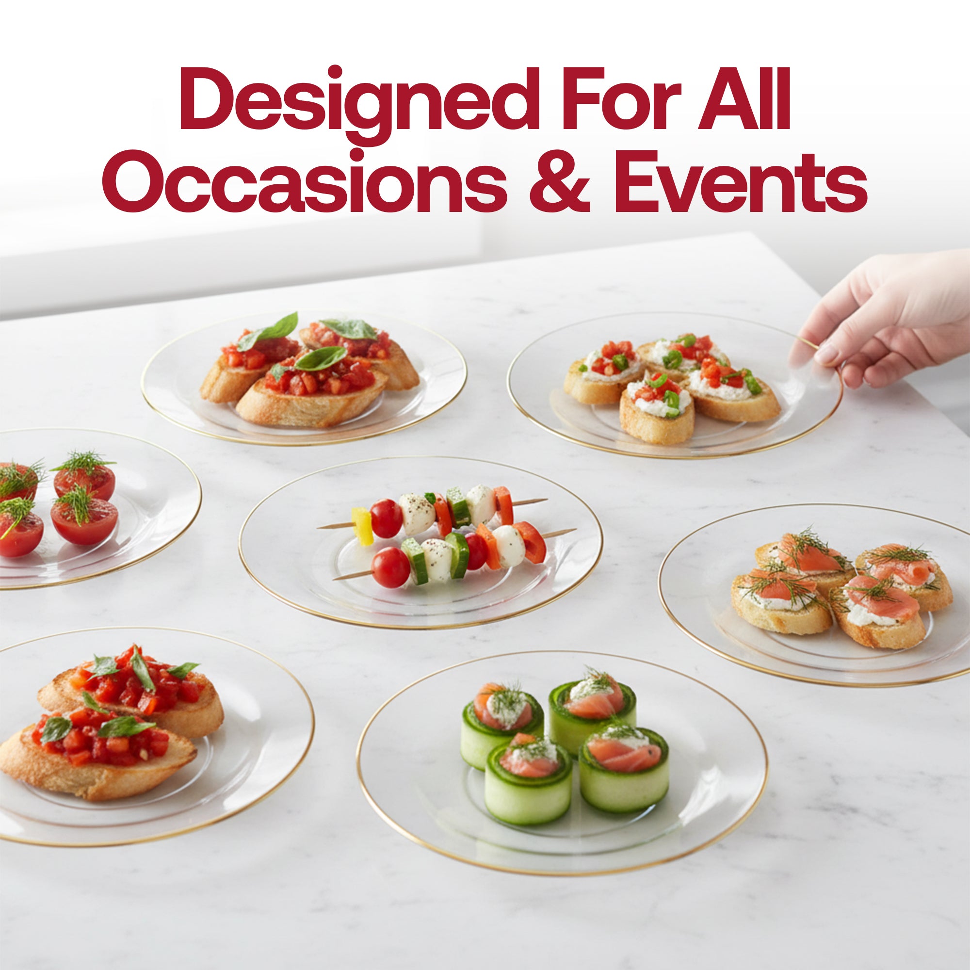 Plastic Plates - Clear Gold Organic Value Set | Smarty Had A Party