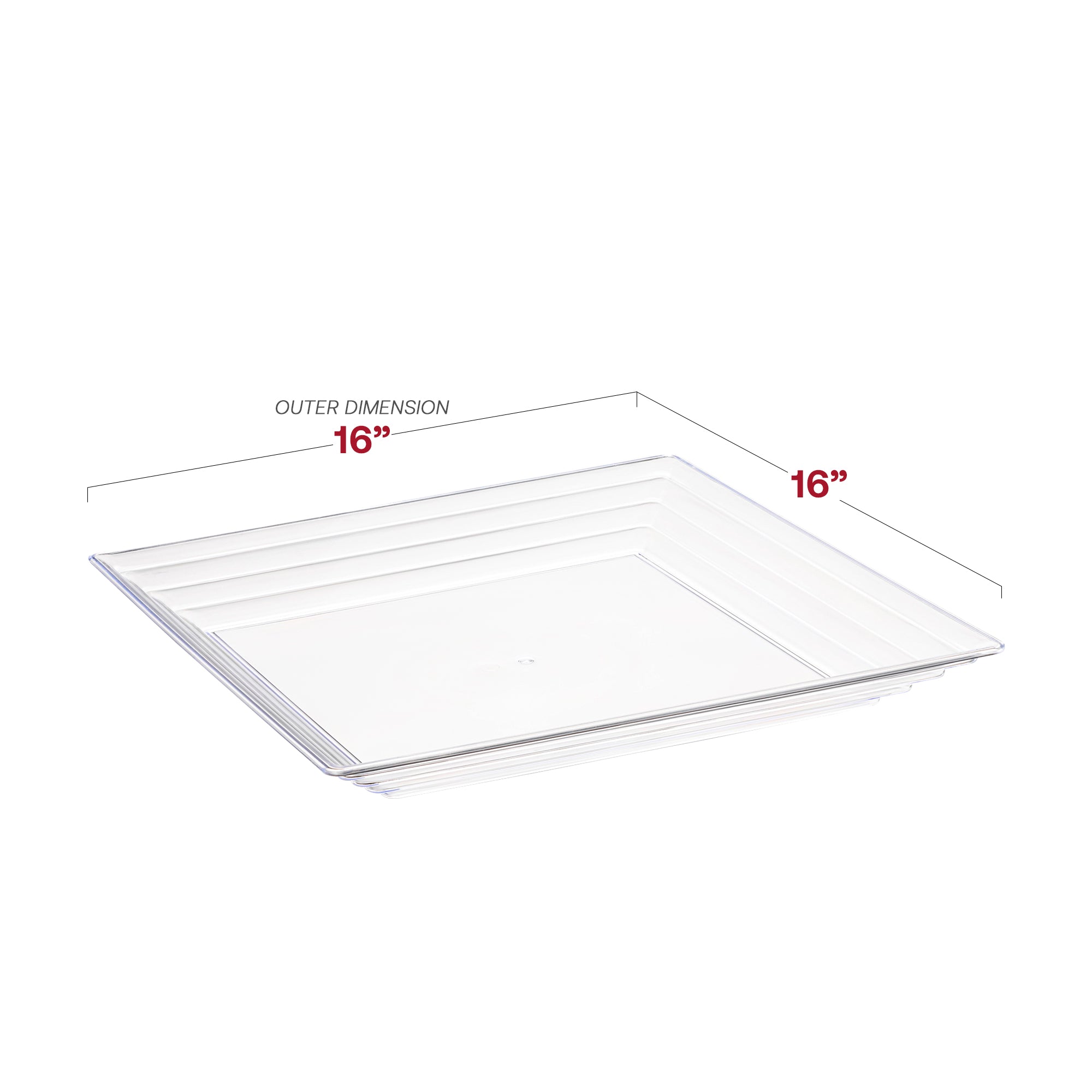 Plastic Trays - Groove Clear Serving Trays | Smarty Had A Party
