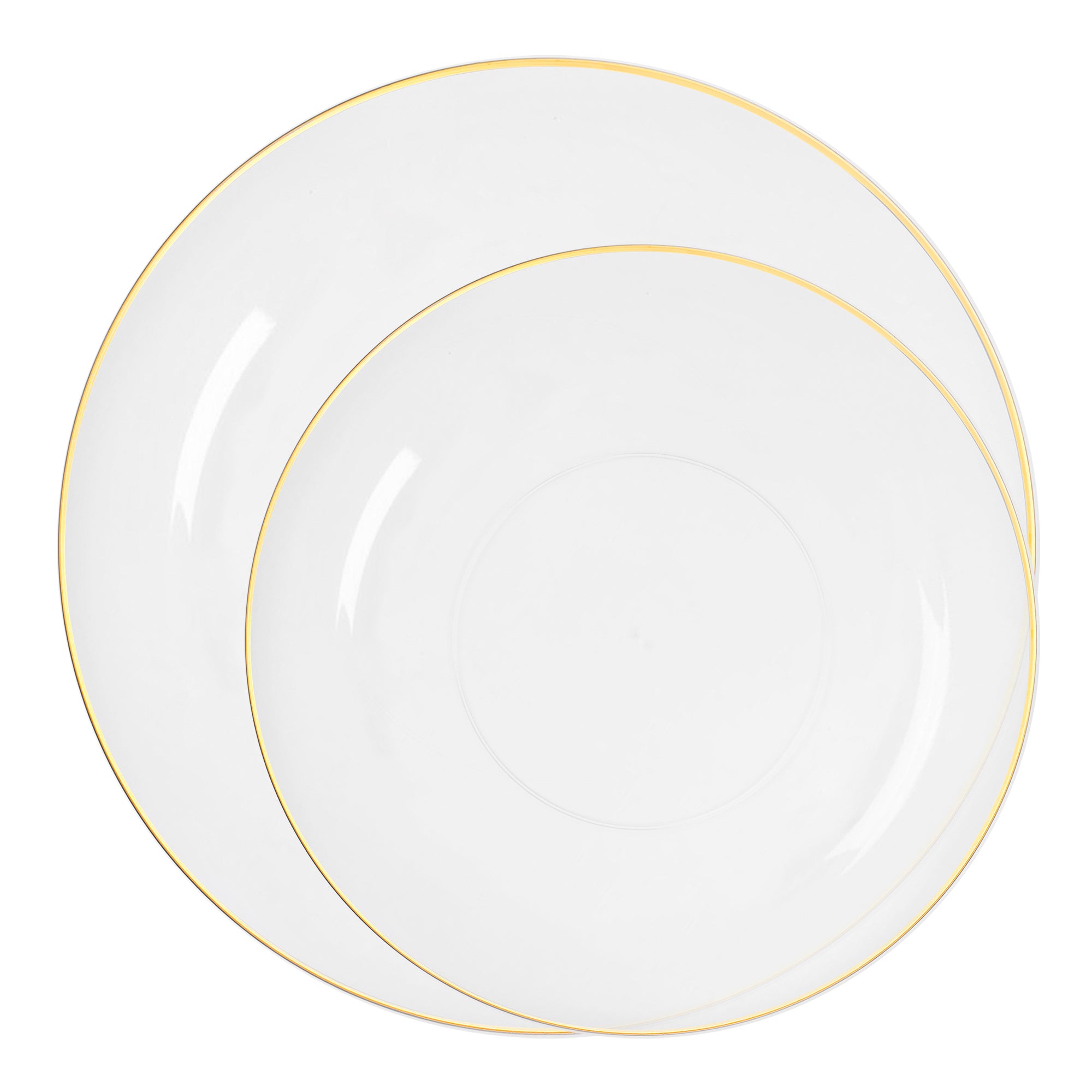 Plastic Plates - Clear Gold Organic Value Set | Smarty Had A Party