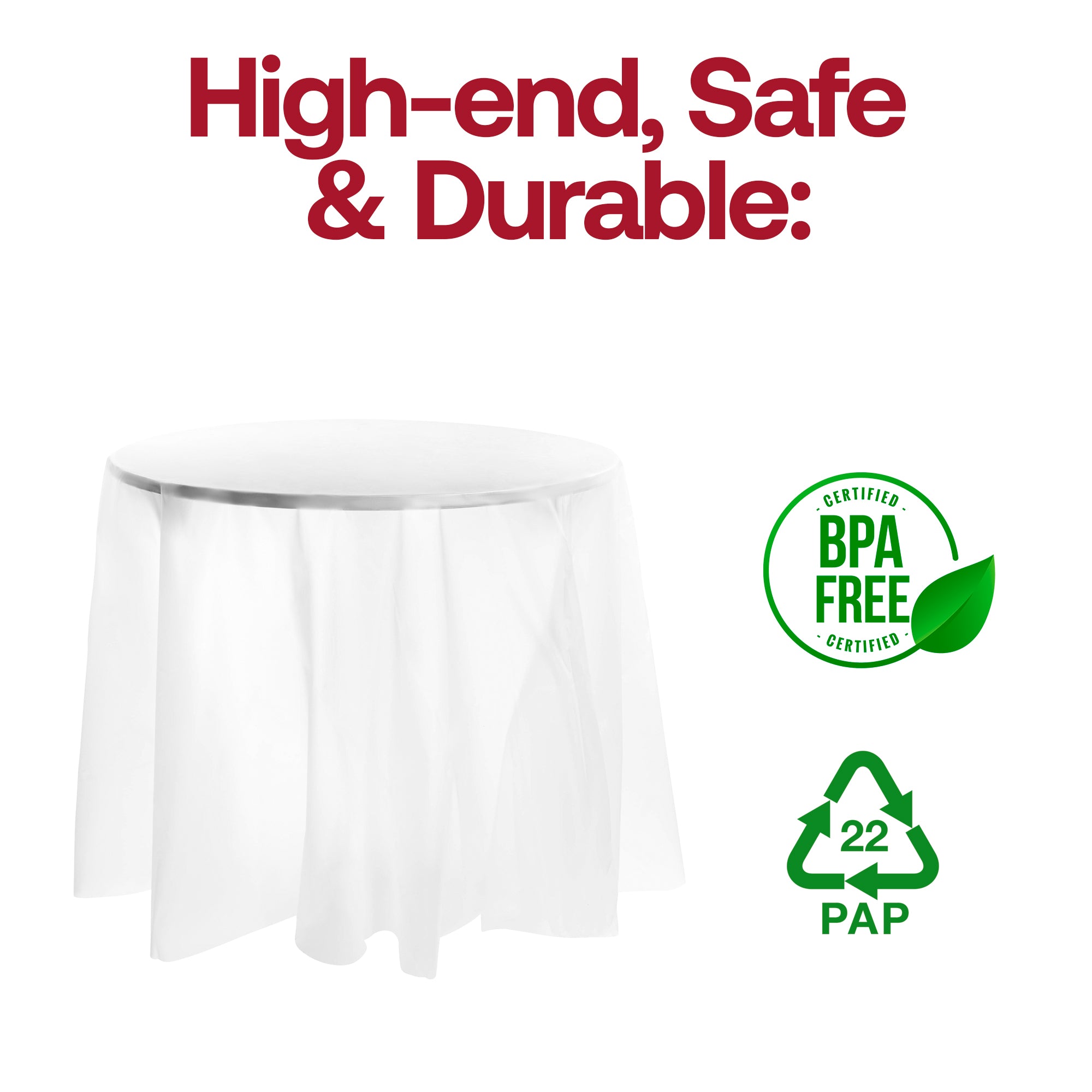 Plastic Tablecloths - Clear Round Tablecovers | Smarty Had A Party