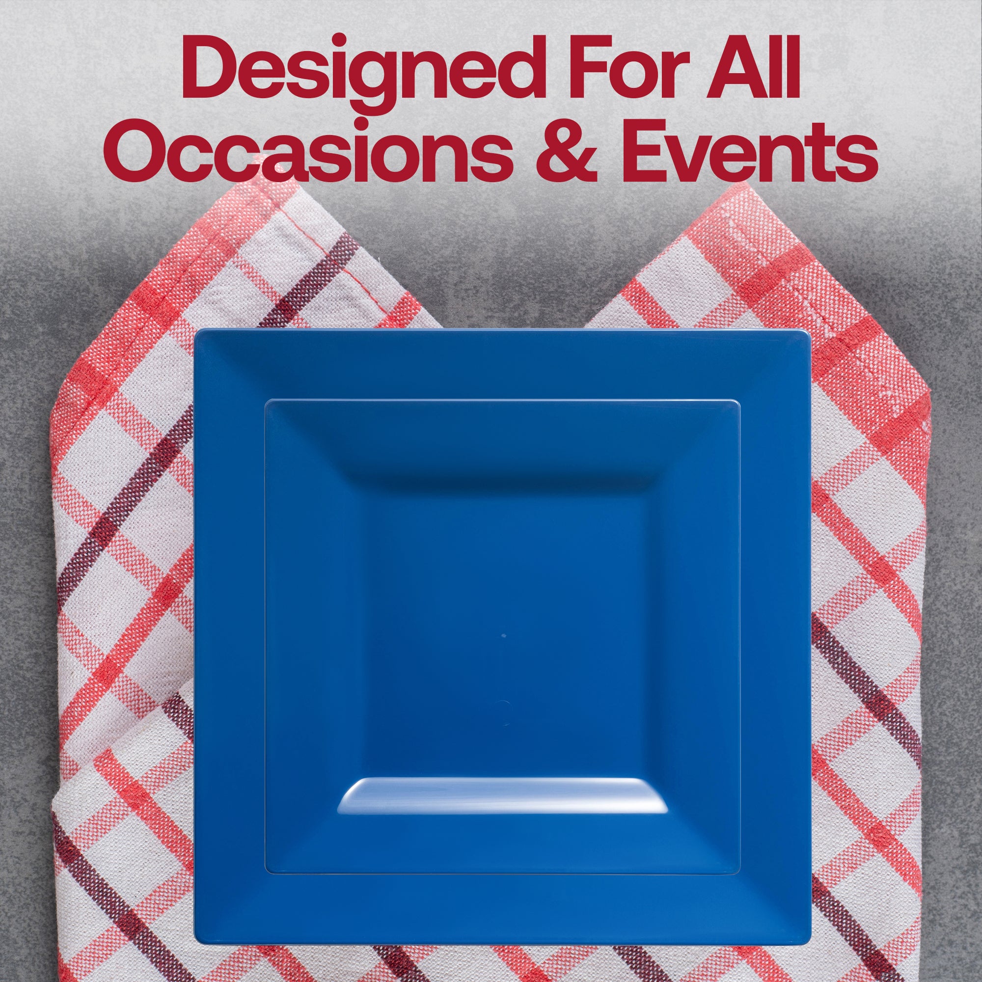 Plastic Plates - Blue Square Wedding Set | Smarty Had A Party
