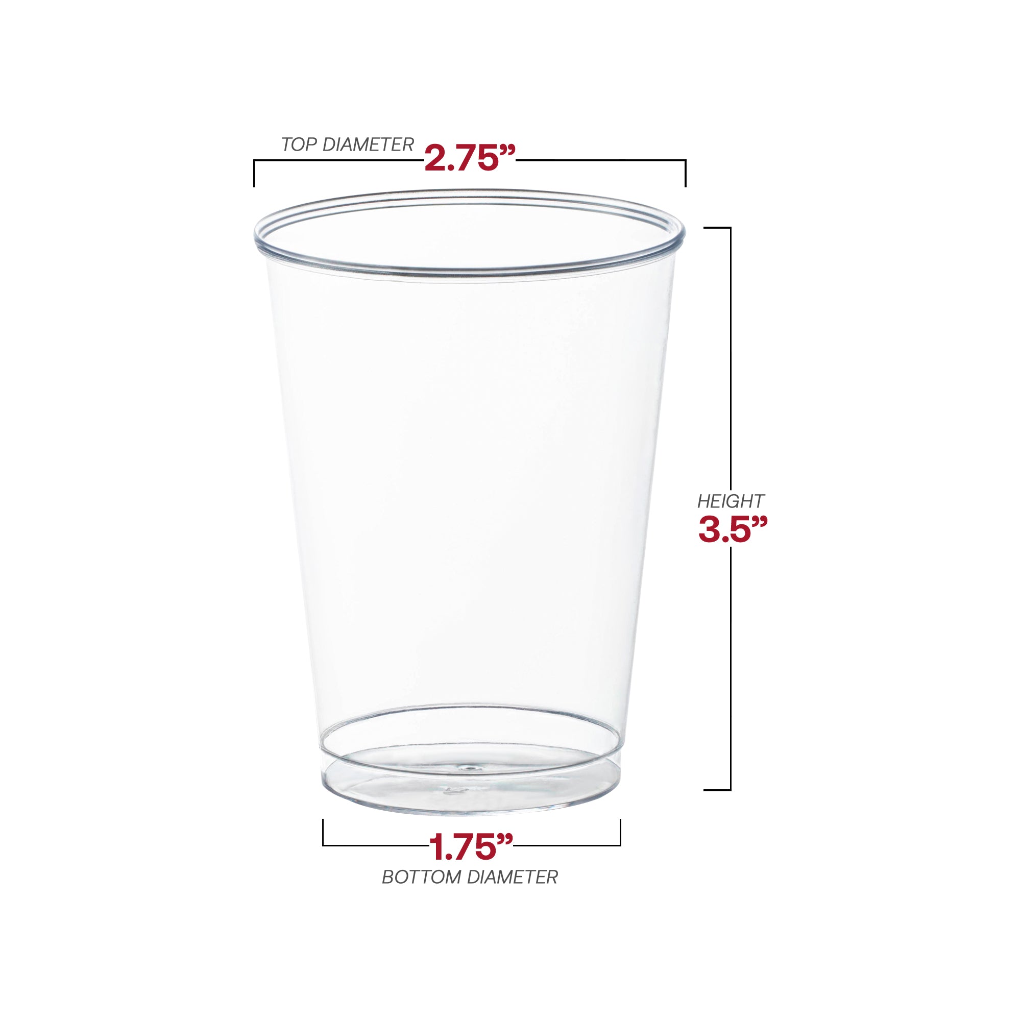 Plastic Cup - Crystal Clear Round Plastic Cup | Smarty Had A Party