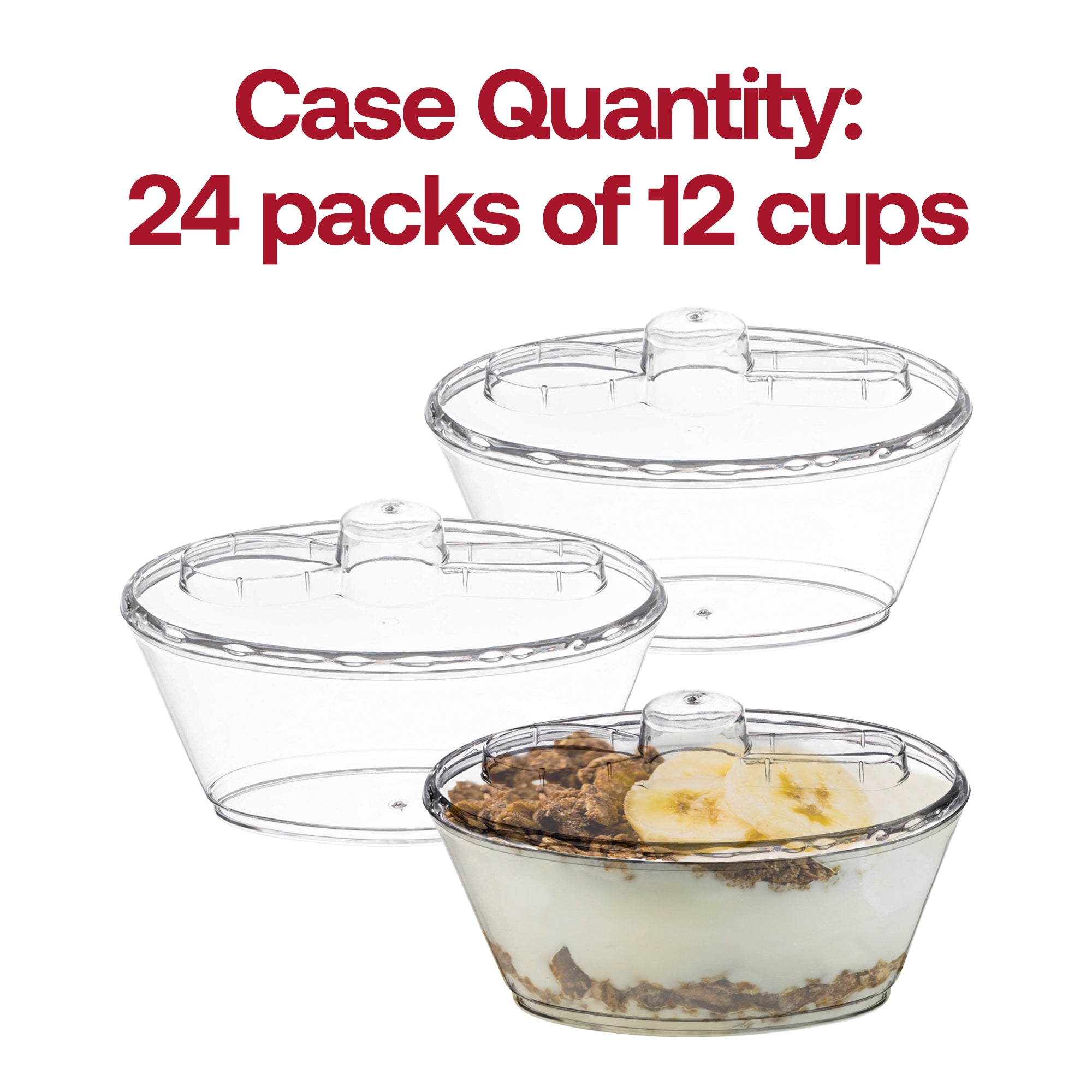 Plastic Cup- Clear Oval Mini Cup Lid Spoon | Smarty Had A Party