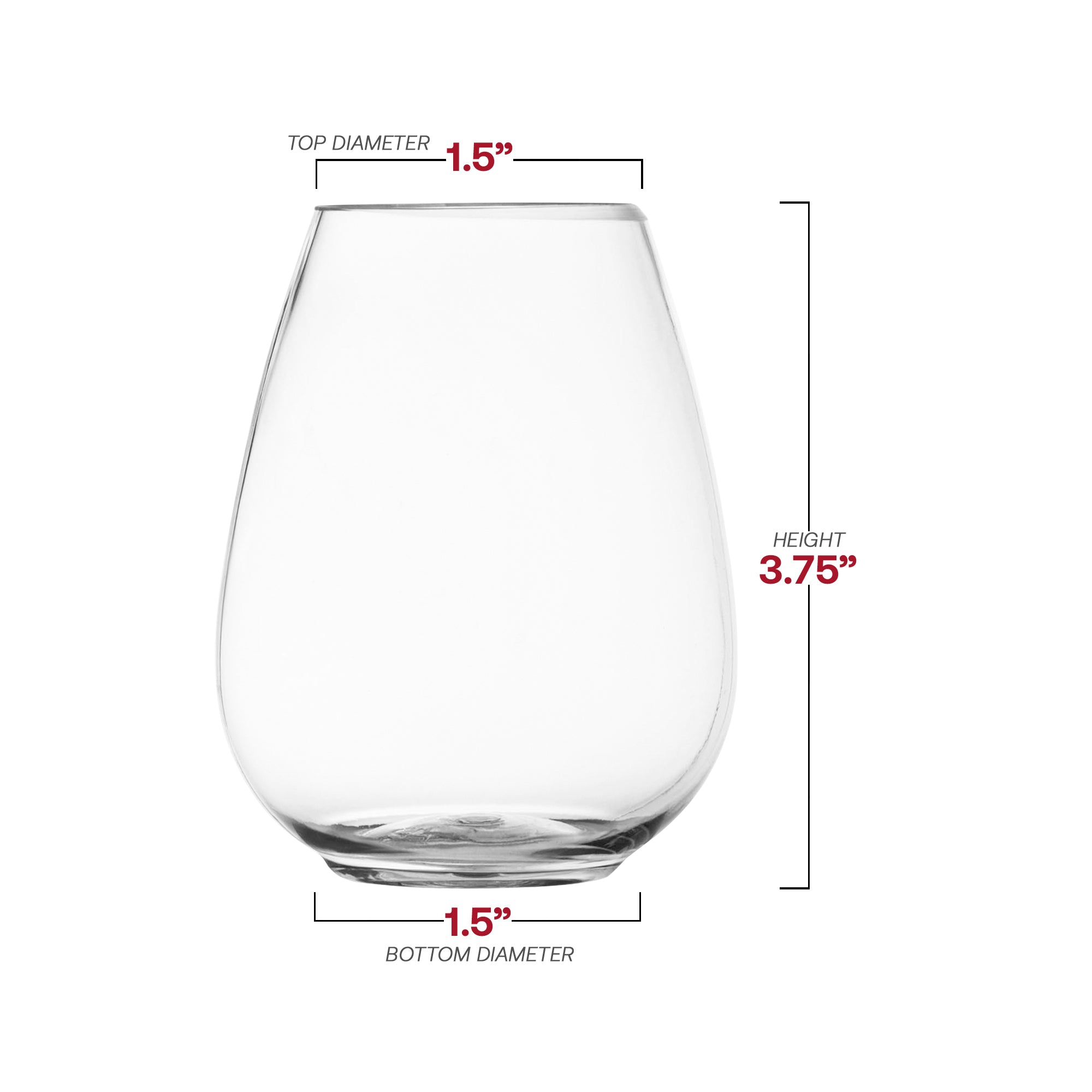 Plastic Glasses - Clear Stemless Mini Goblets | Smarty Had A Party