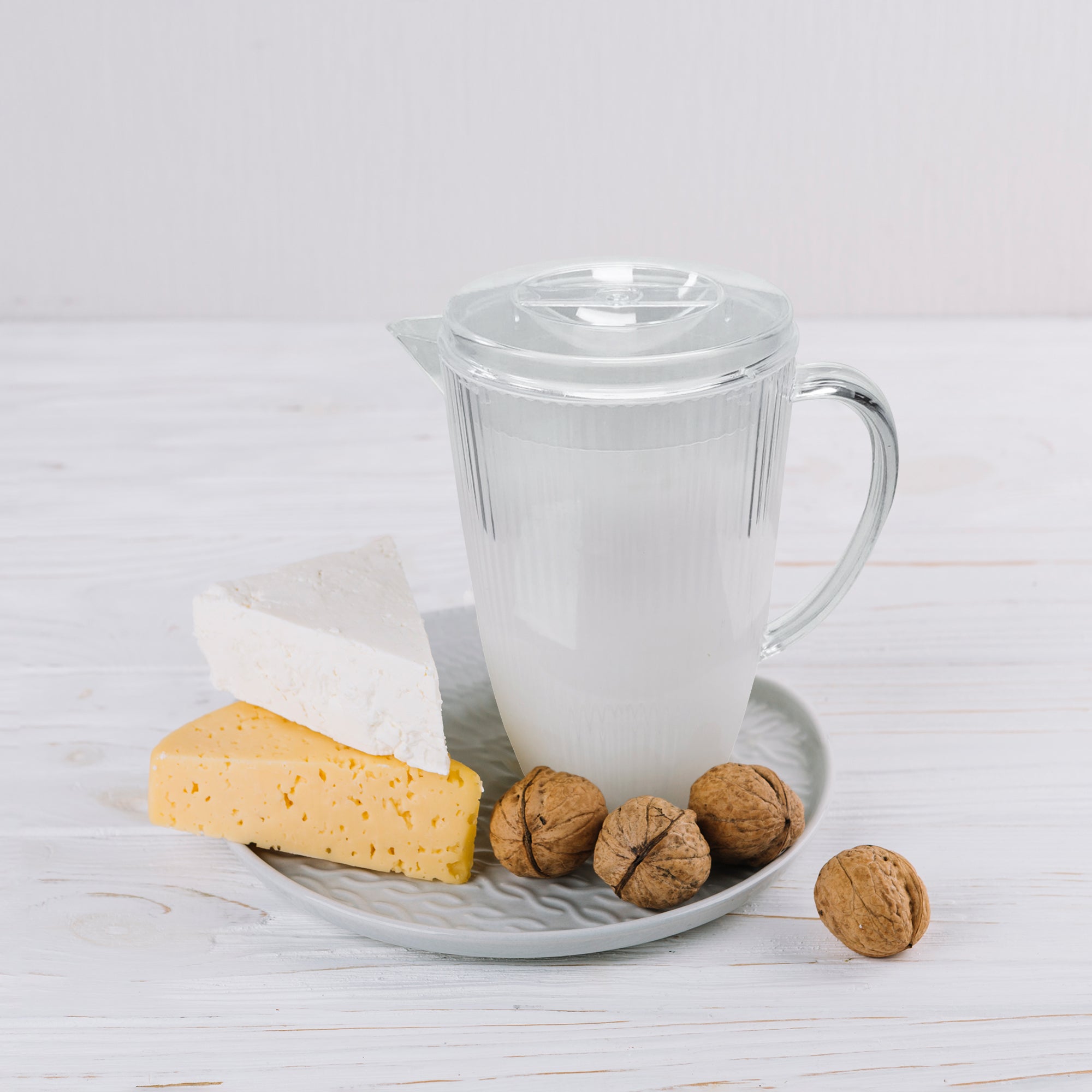 Plastic Pitchers - Clear Ribbed Pitchers | Smarty Had A Party