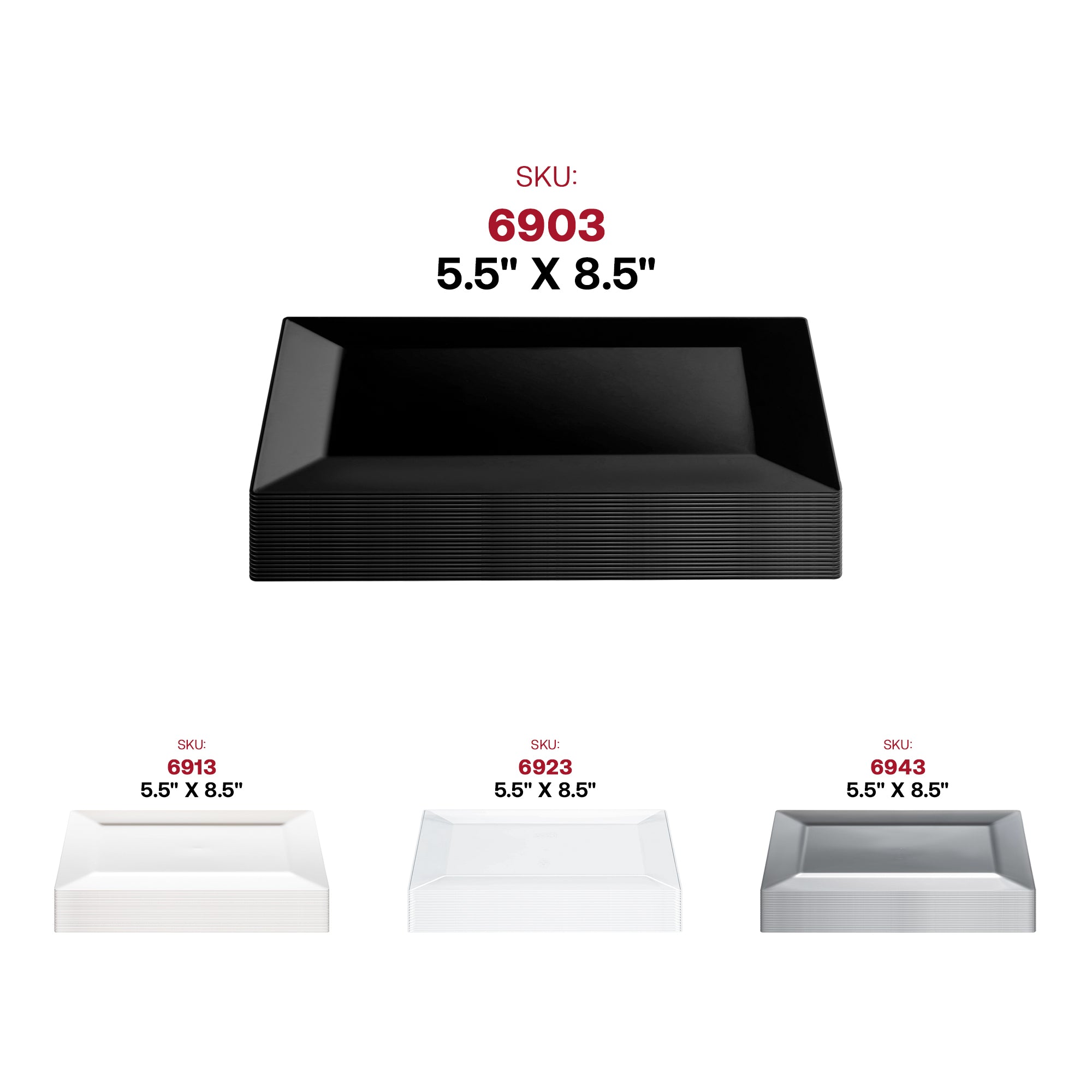 Plastic Plates - Rectangular Dessert Plates | Smarty Had A Party