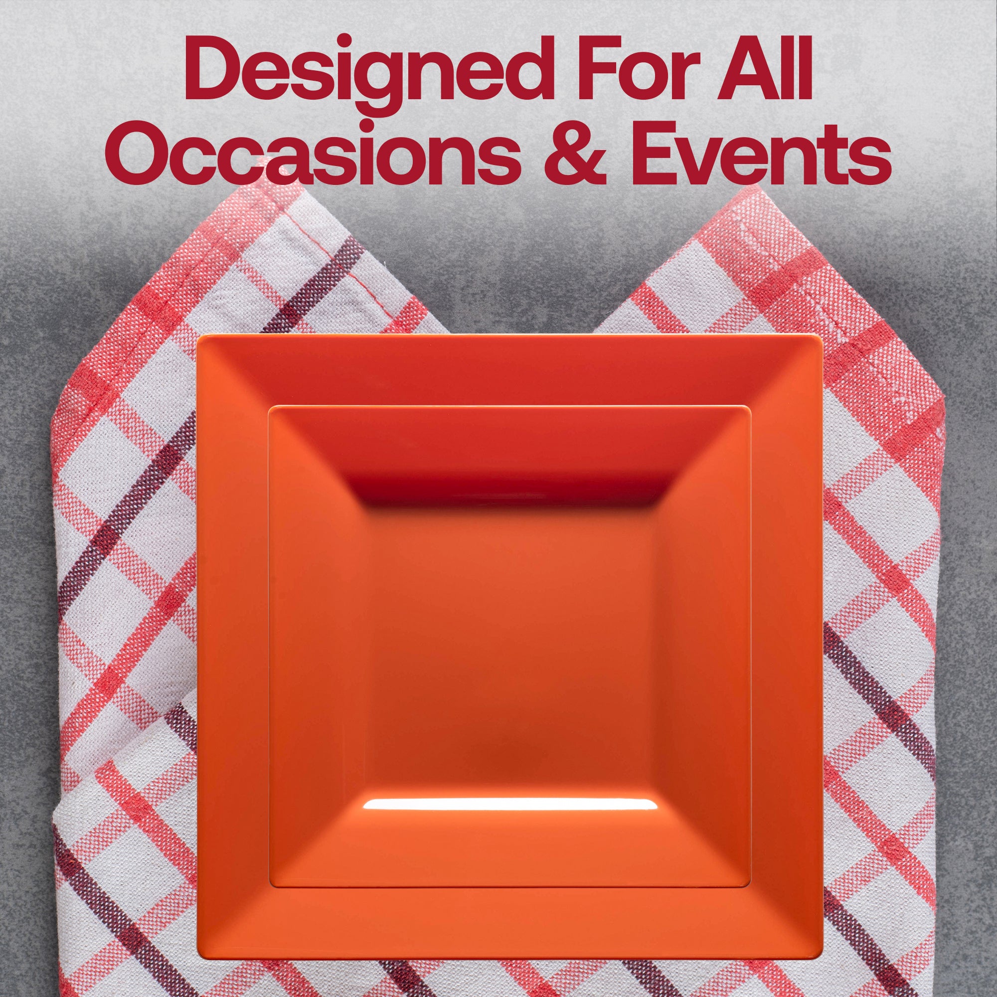 Plastic Plates - Burnt Orange Dinner Plates | Smarty Had A Party