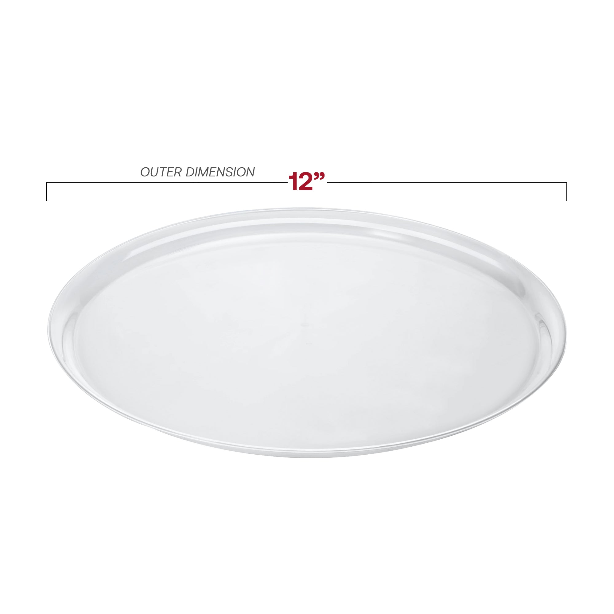 Plastic Trays - 12" Clear Round Trays | Smarty Had A Party