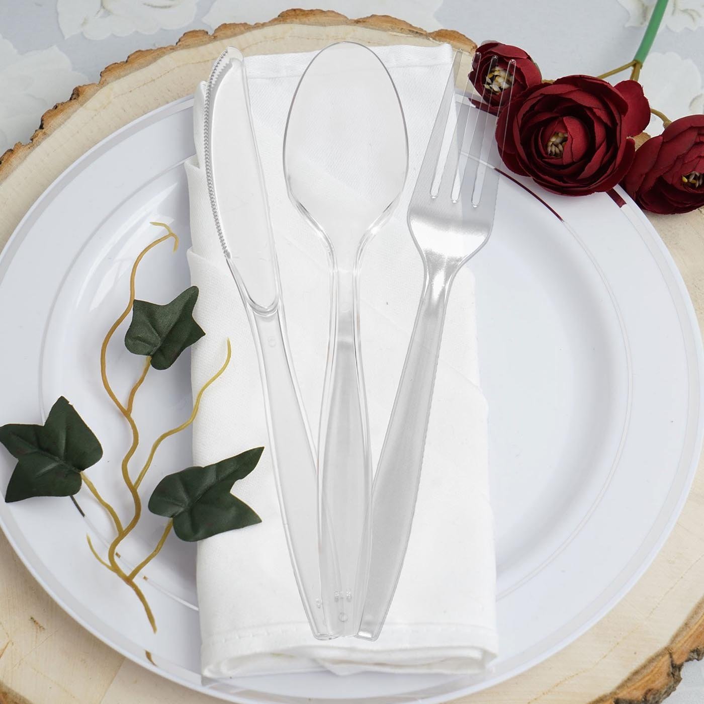Plastic Spoons - Clear Disposable Spoons | Smarty Had A Party