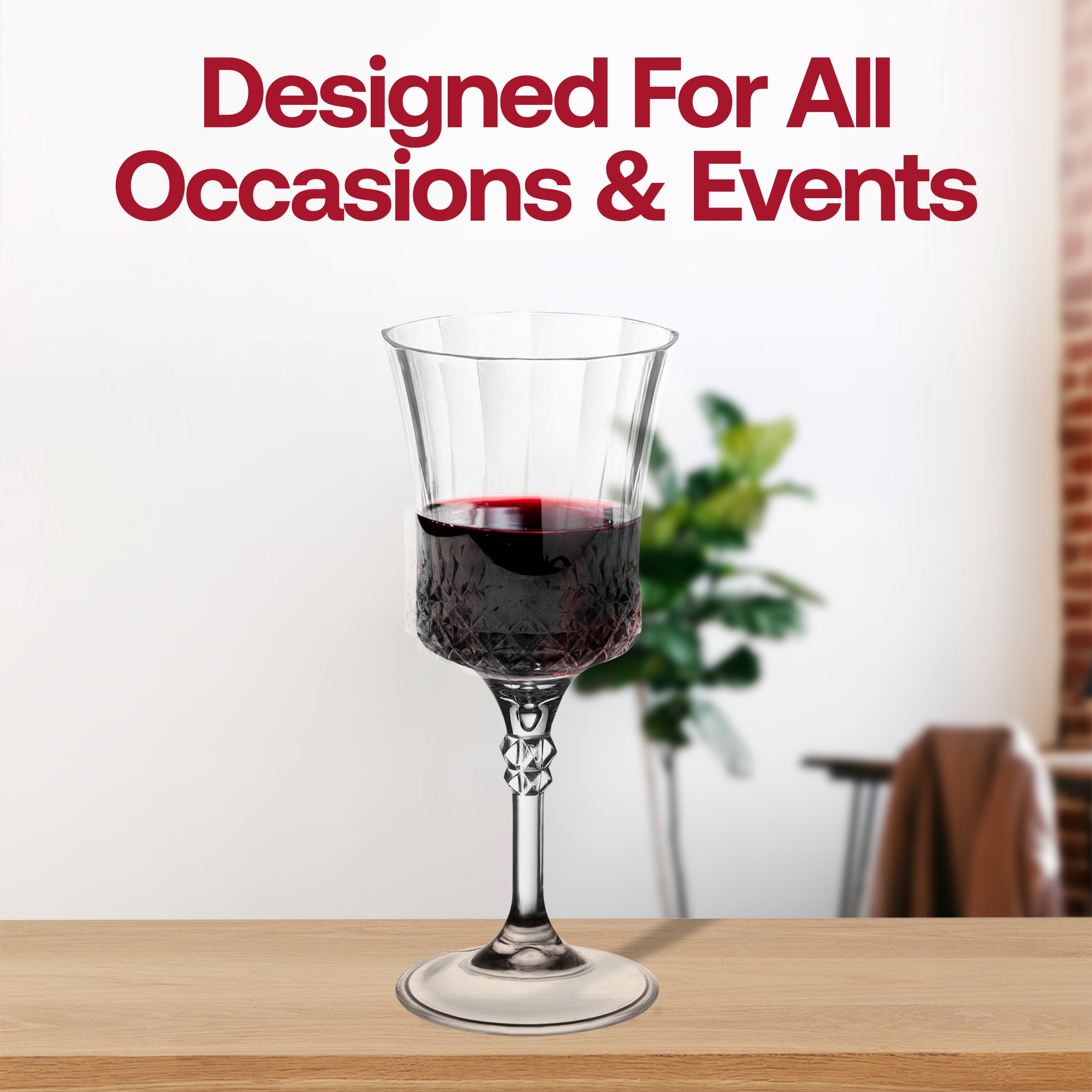 Plastic Glasses - Crystal Cut Wine Goblet | Smarty Had A Party