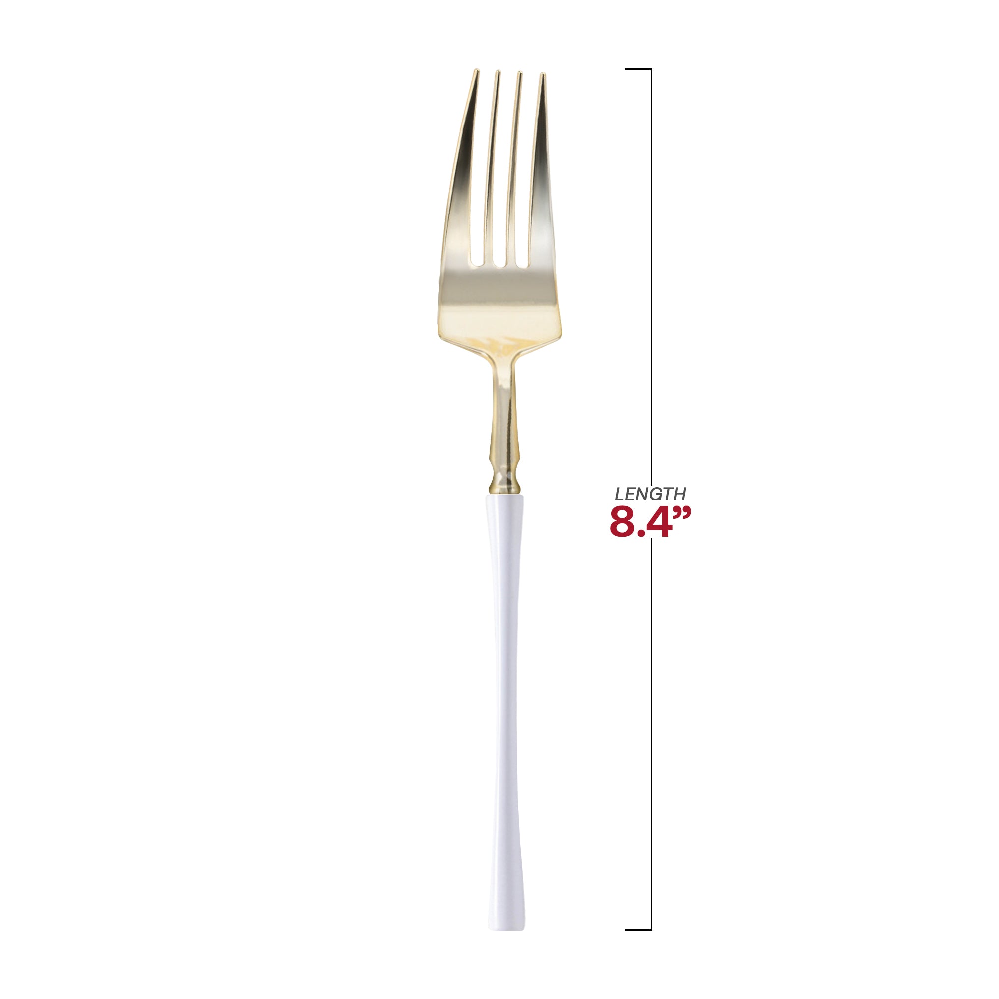 Plastic Forks - Gold White Moderno Dinner Forks | Smarty Had A Party