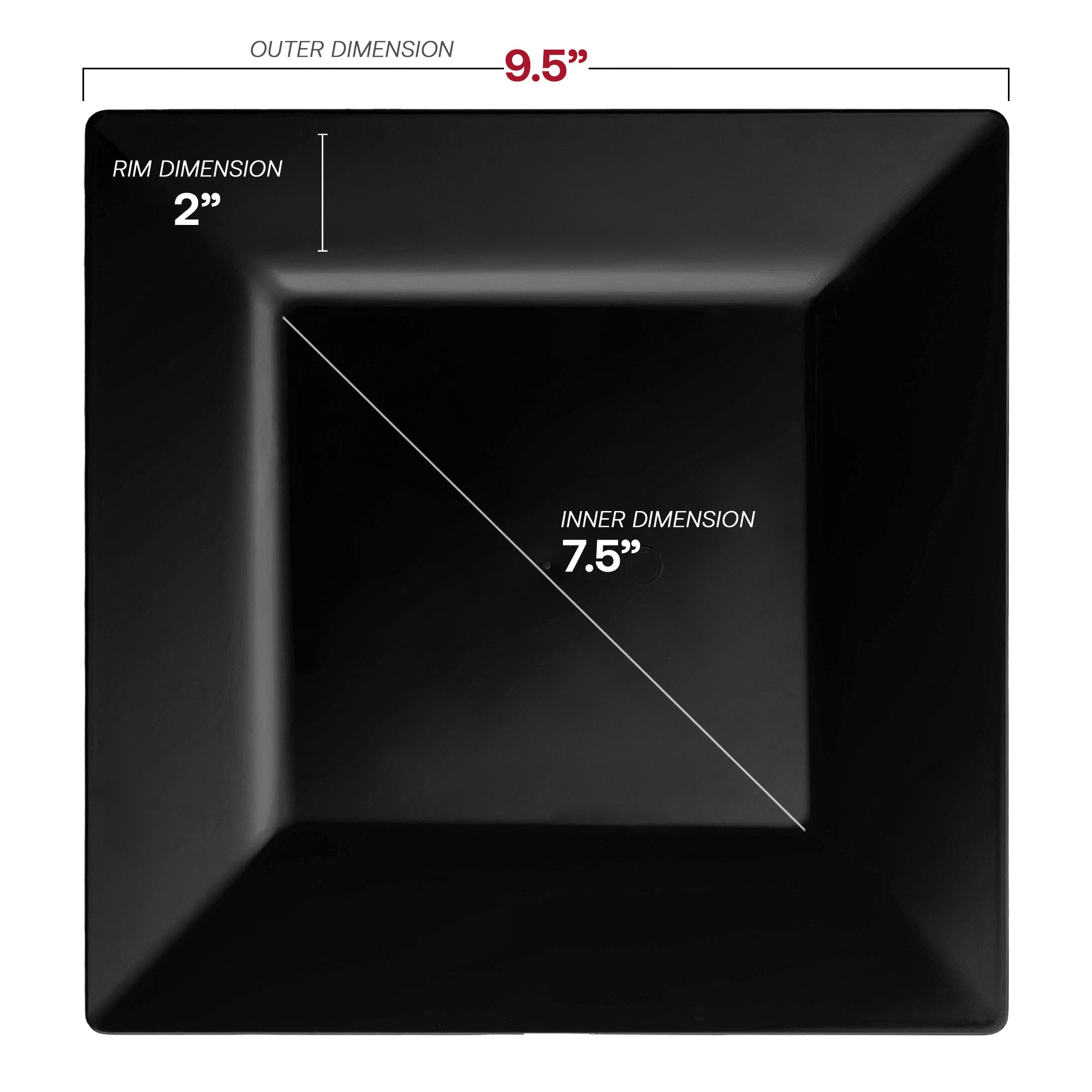 Plastic Plates - Square Dinnerware Value Set | Smarty Had A Party