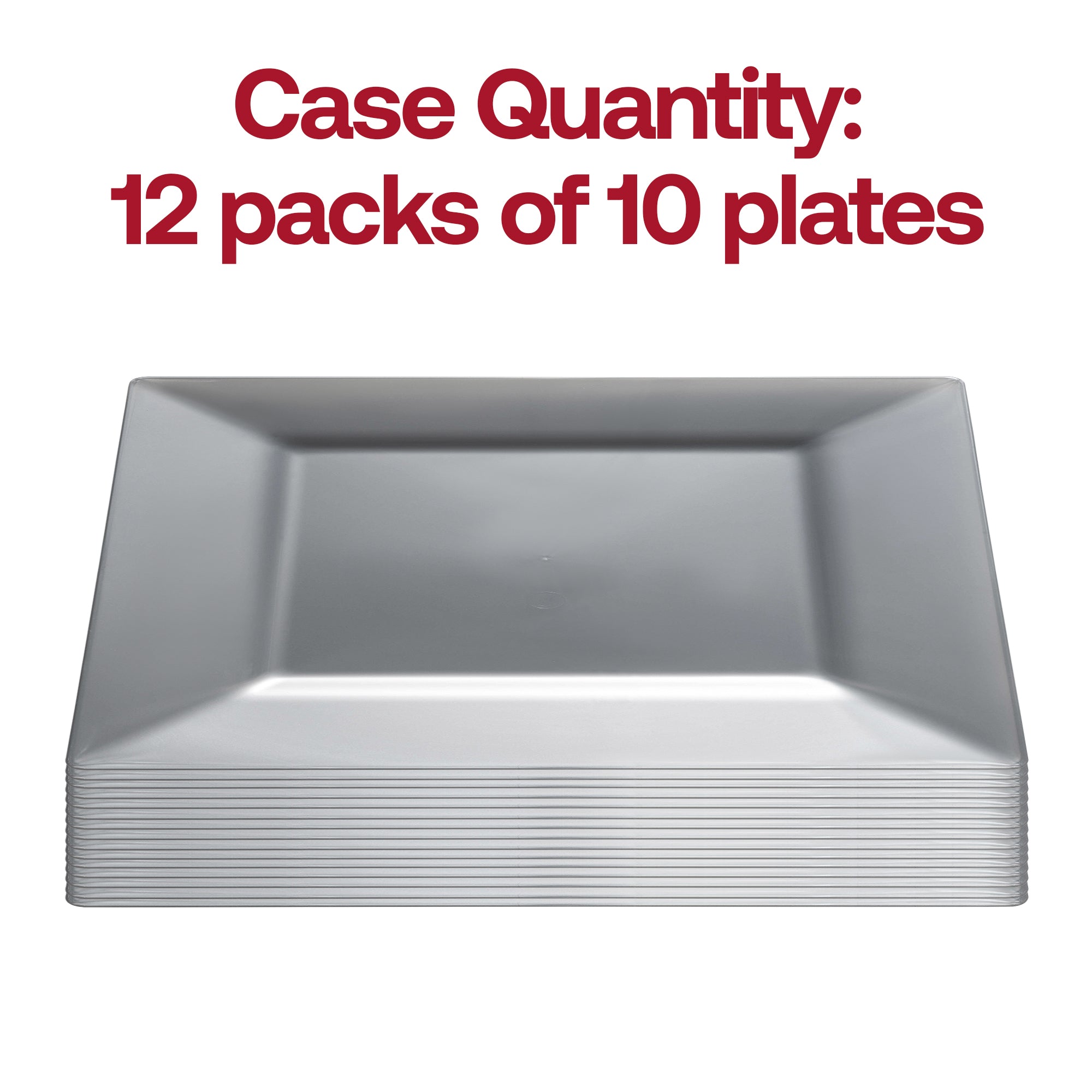 Plastic Plate - Silver Square Salad Plates | Smarty Had A Party
