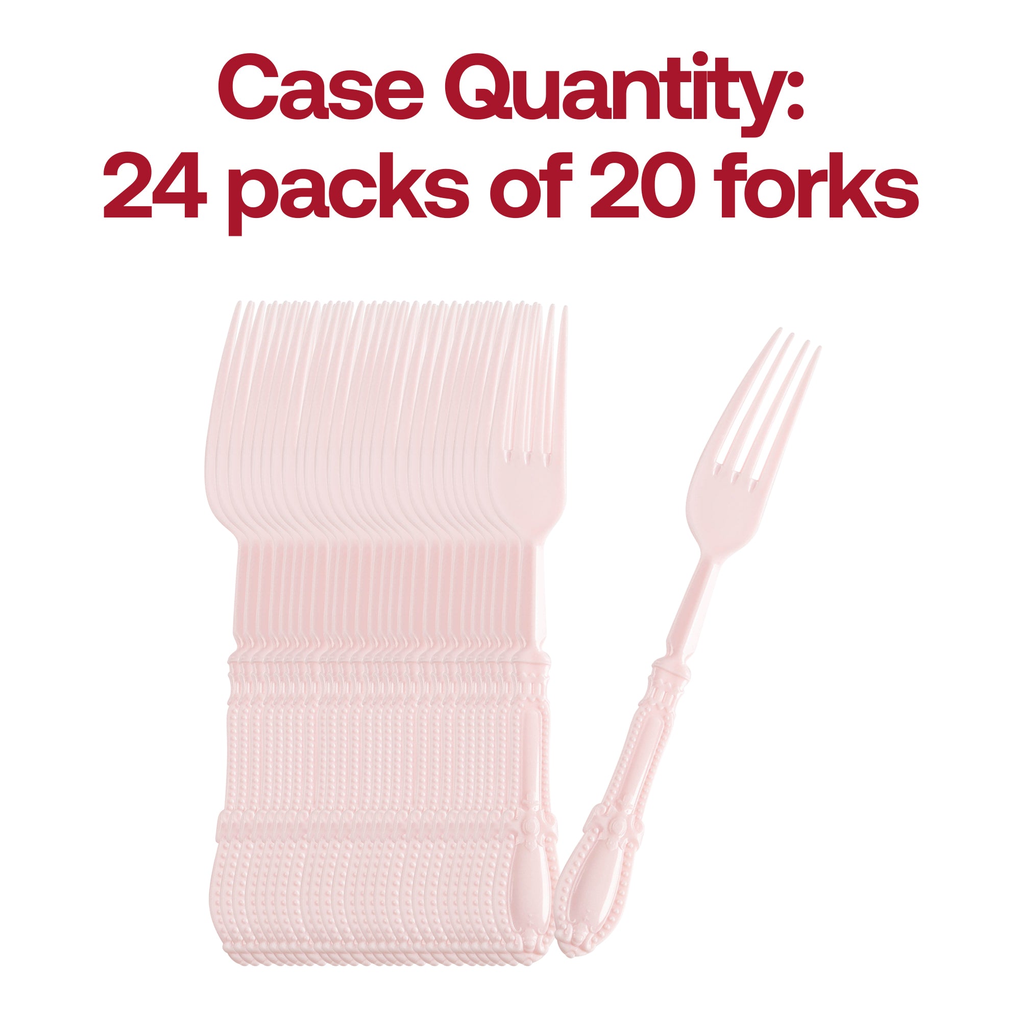 Plastic Forks - Pink Baroque Dinner Forks | Smarty Had A Party