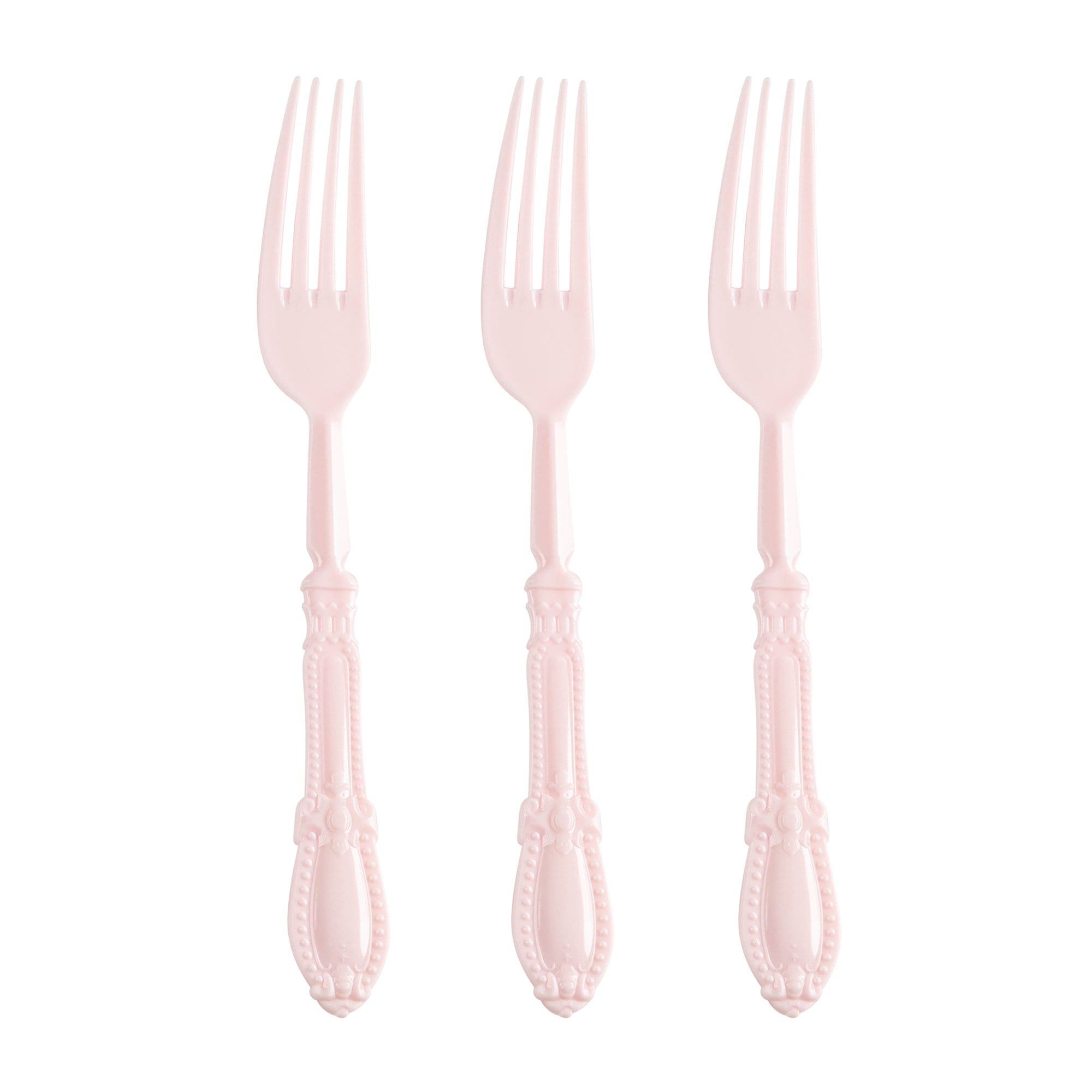 Plastic Forks - Pink Baroque Dinner Forks | Smarty Had A Party